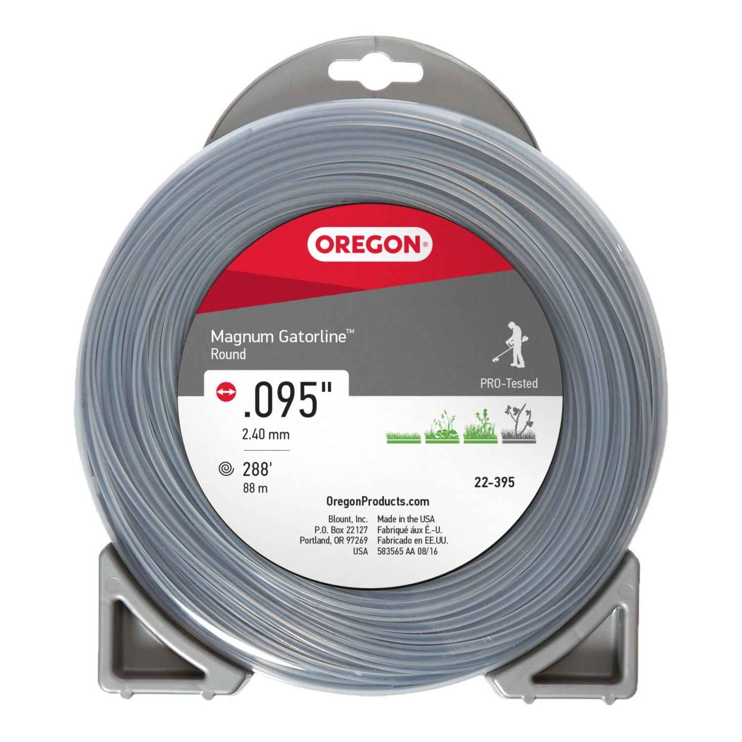 Oregon Magnum Gatorline Round Trimmer Line .095, 1 Lb, Durable and ...