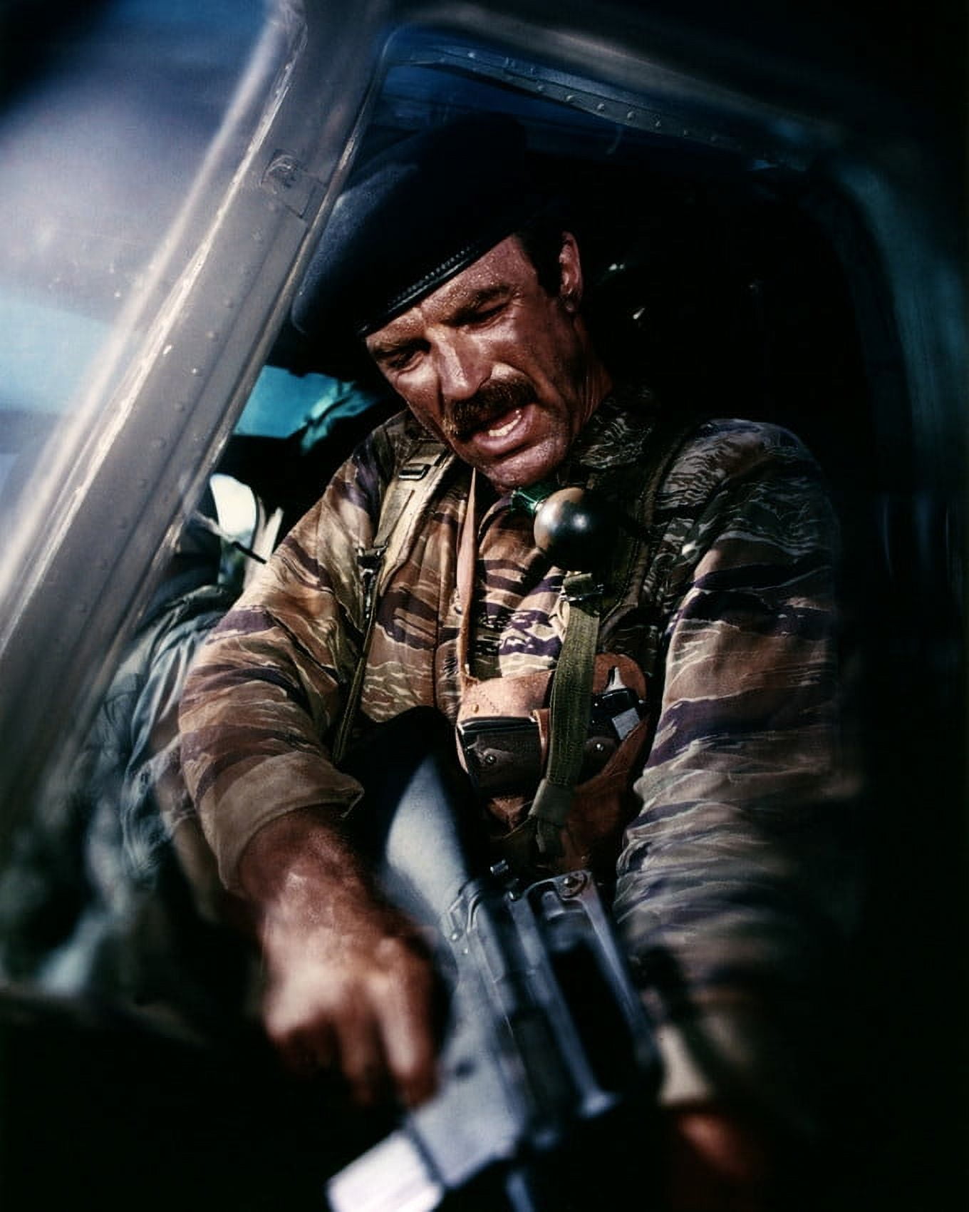Magnum P.I. Featuring Tom Selleck In Helicopter In Military Uniform ...