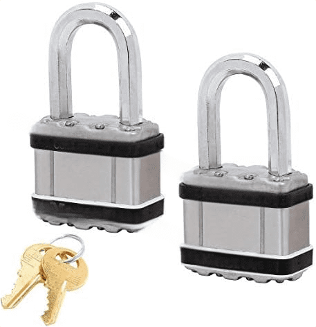 Magnum Padlocks - 2" x -/2"L Shackle, Two (2) Keyed Alike Locks # ...