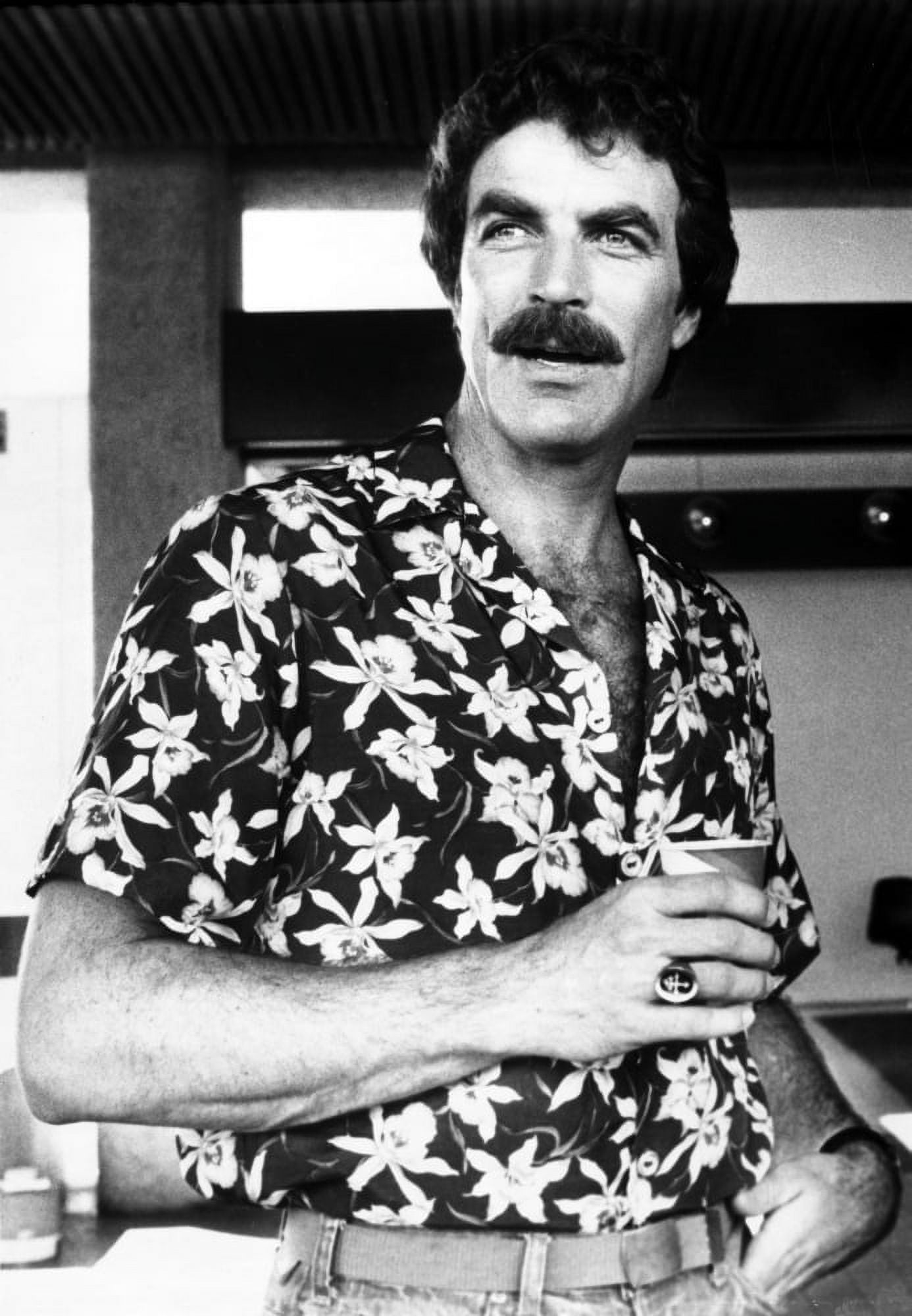 Magnum Pi Looking Away in Floral Polo Portrait Photo Print (24 x 30 ...