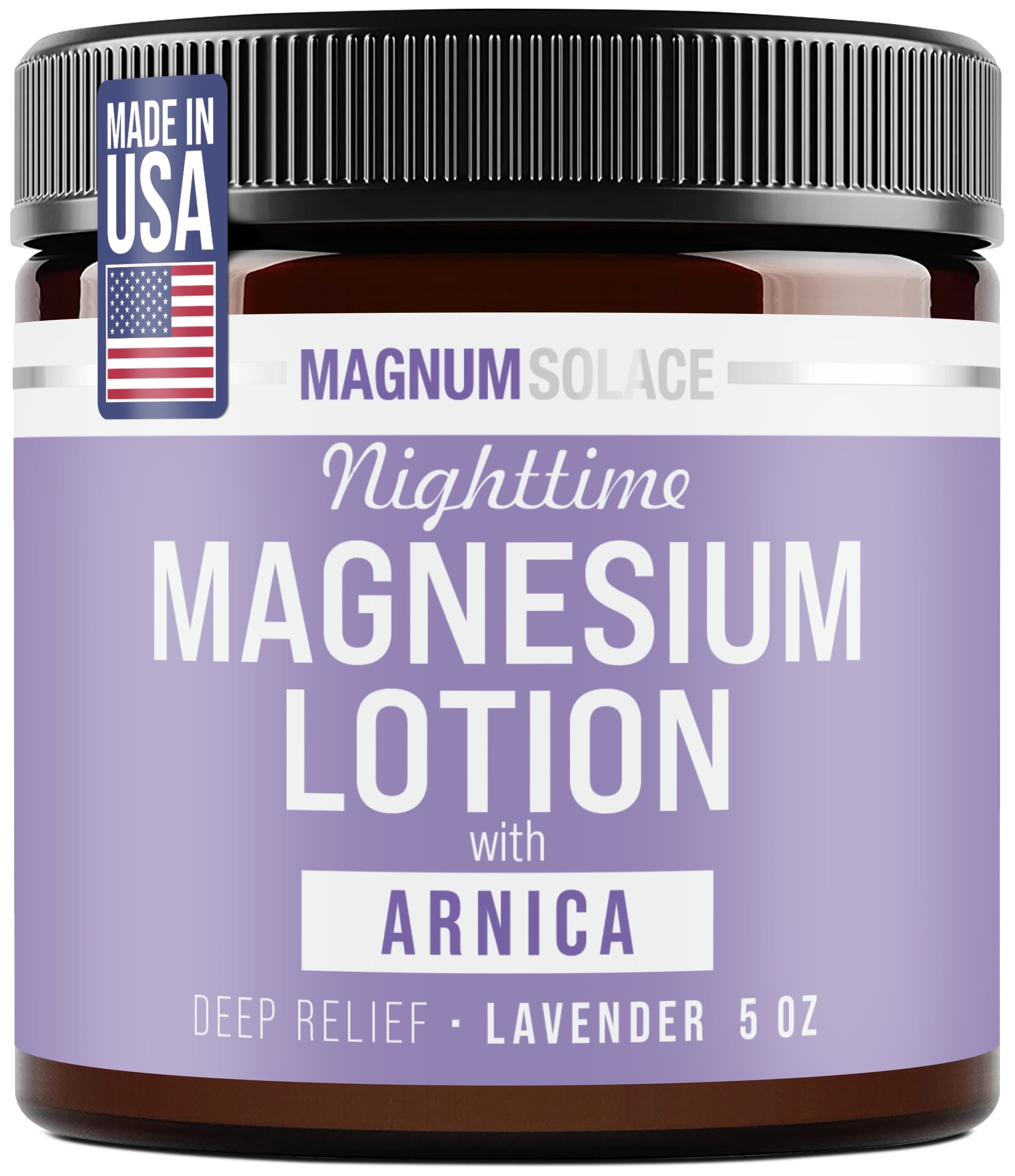 Magnum Solace Nighttime Magnesium Lotion with Arnica, Lavender, 5 oz ...