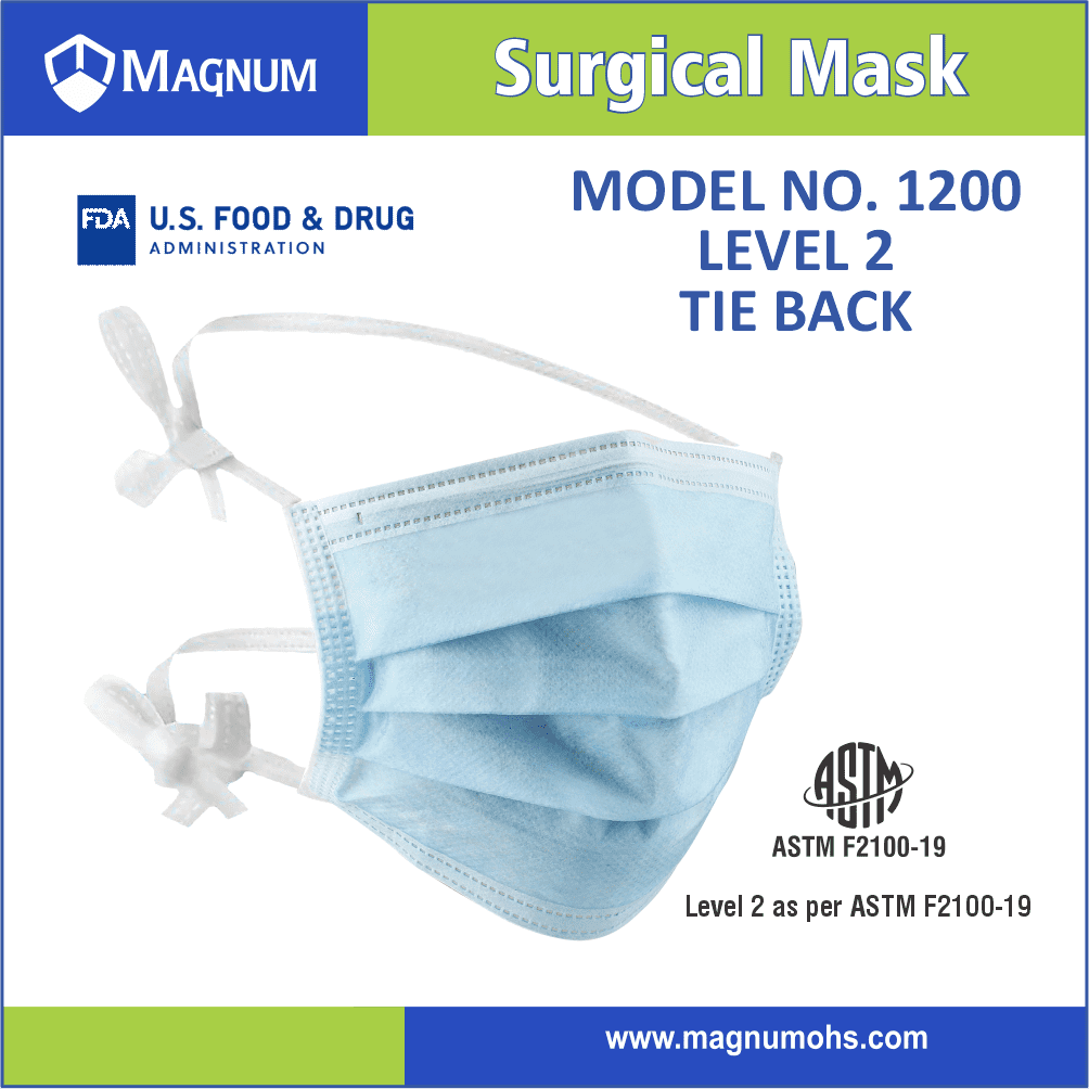 Magnum Surgical Mask – Level 2 Tie Back - Walmart.com