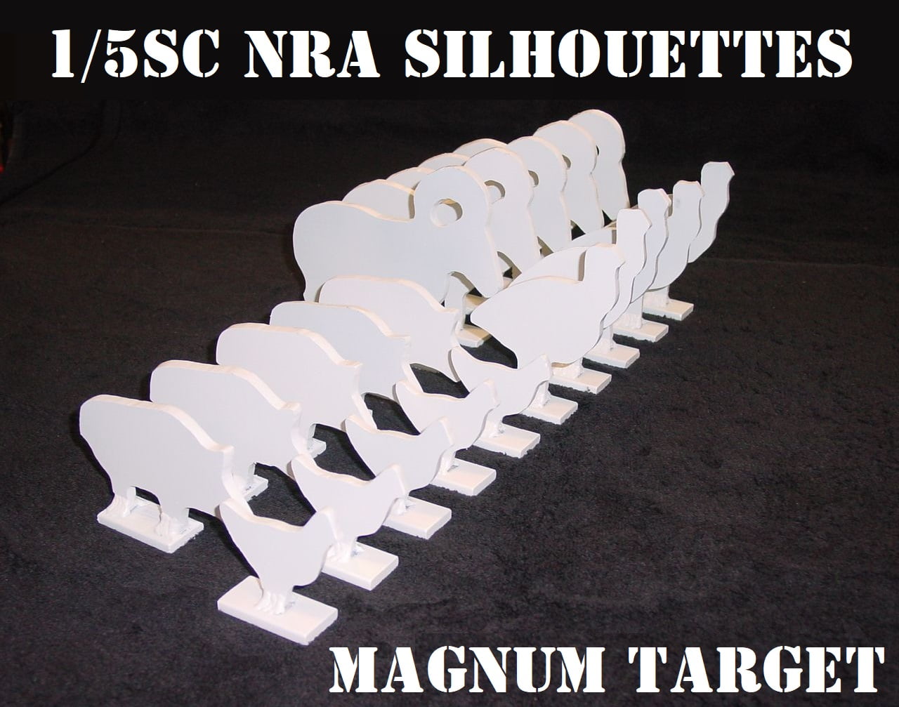 Magnum Target 1/5sc. NRA/IHMSA .22LR Rim-fire Animal Knock-down Targets ...