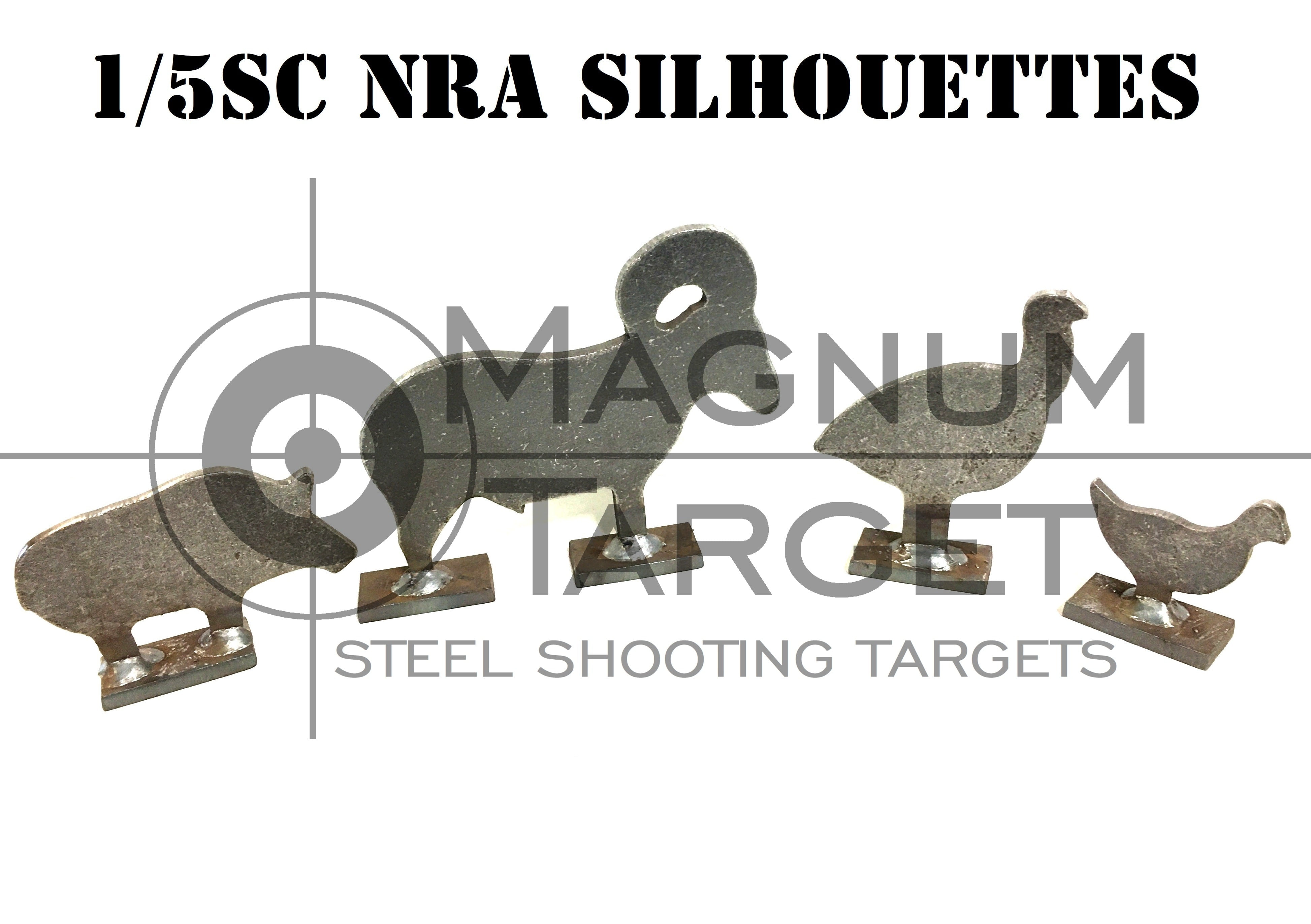 Magnum Target 1/5sc. NRA/IHMSA Metallic Silhouette Targets - 4pc. Small ...