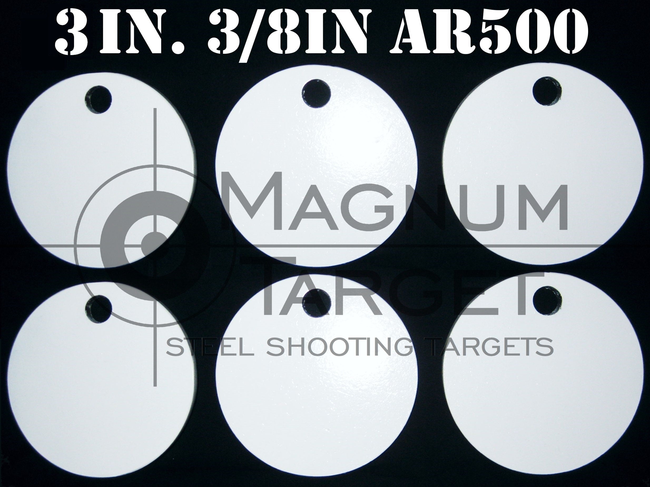 Magnum Target 3 in. AR500 Gong/Hanger Shooting Target - 3/8 Thk Pistol ...