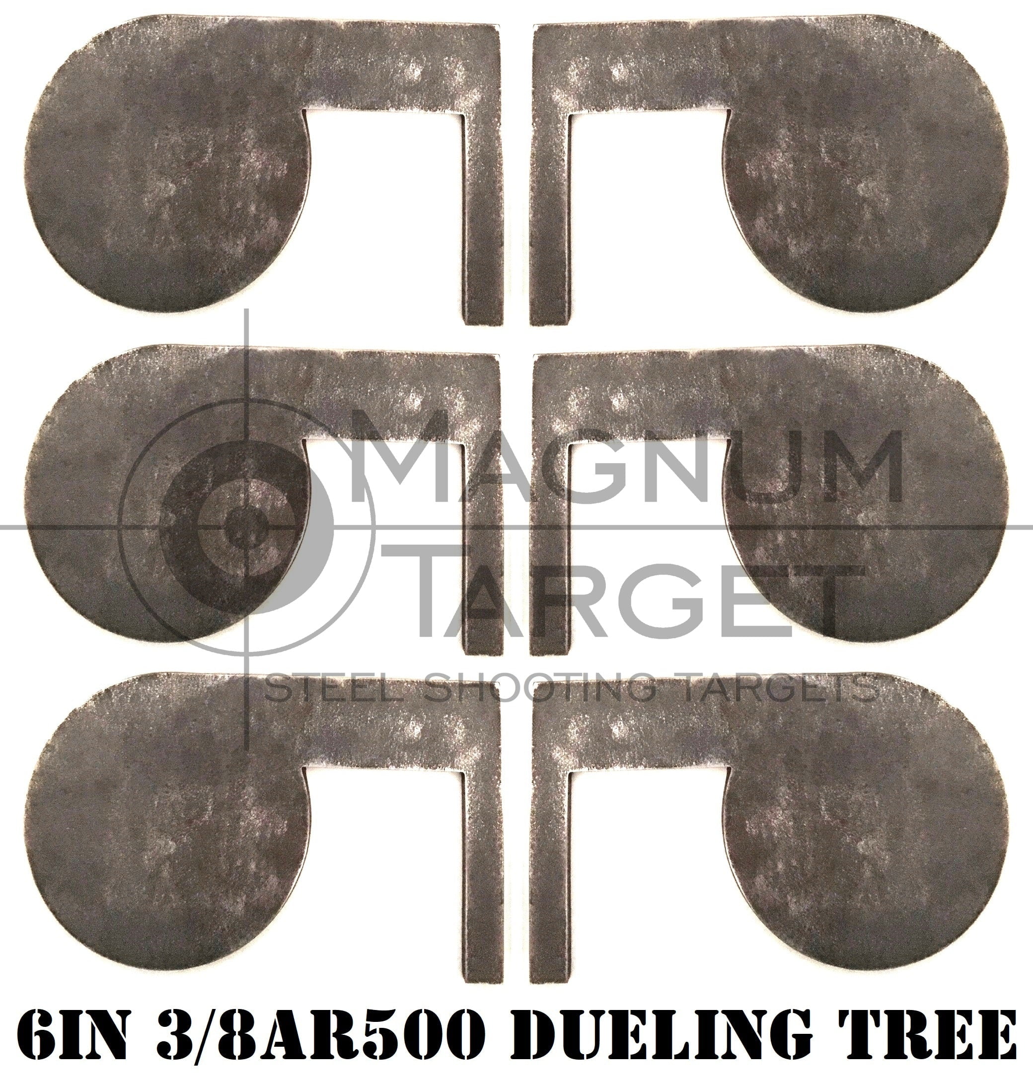 Magnum Target 6"x 3/8" AR500 Steel Shooting Range Targets Dueling Trees ...