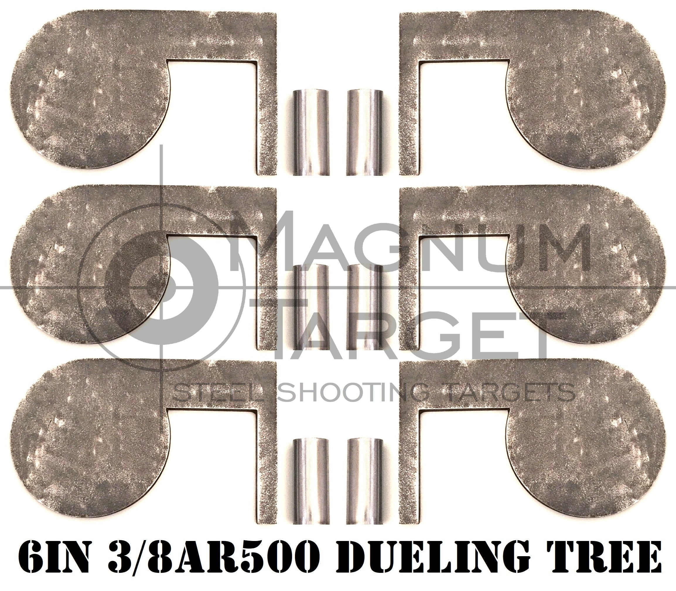 Magnum Target 6"x 3/8" AR500 Steel Shooting Range Targets Dueling Trees ...