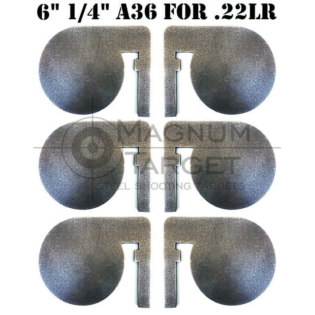 Magnum Target 6"x1/4" Rimfire 22LR Steel Shooting Targets - Dueling ...