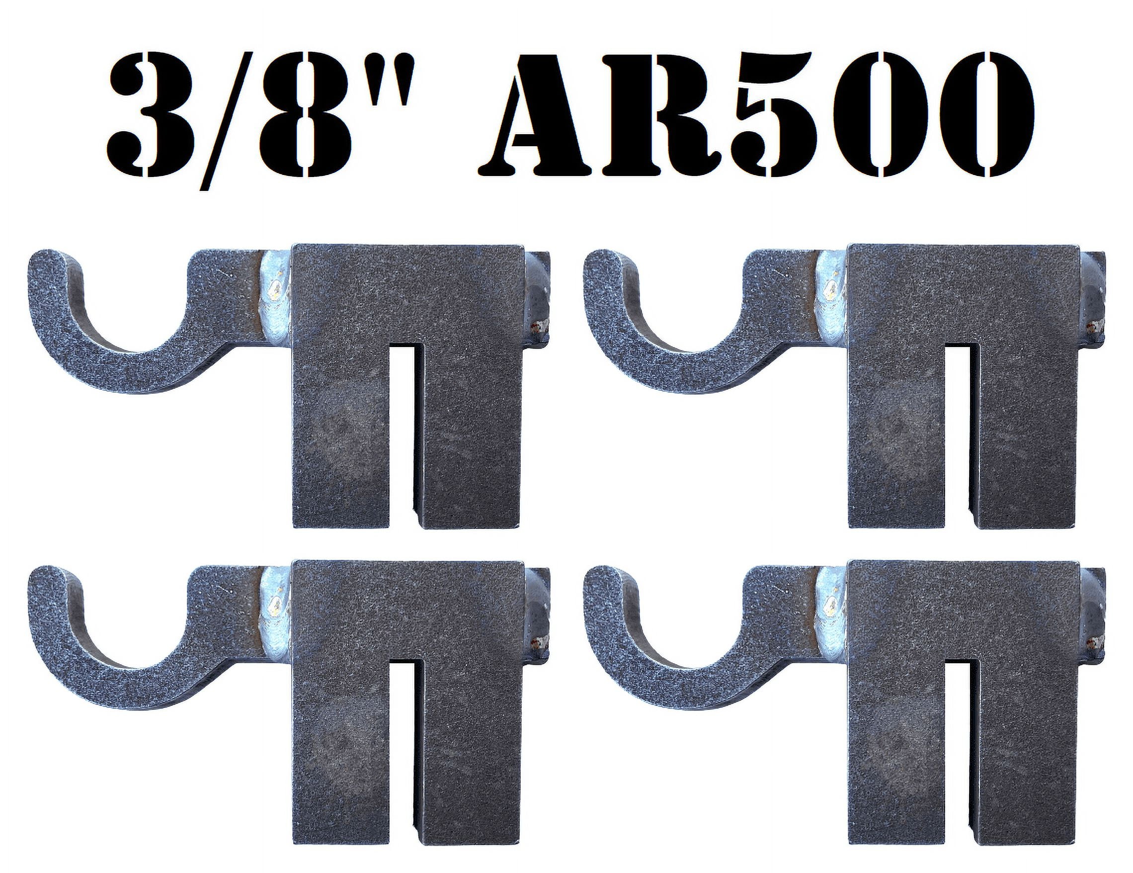 Magnum Target AR500 Hardened Steel Shooting Target T-Post Hook-4pc NRA Metal Gong Range Target ...
