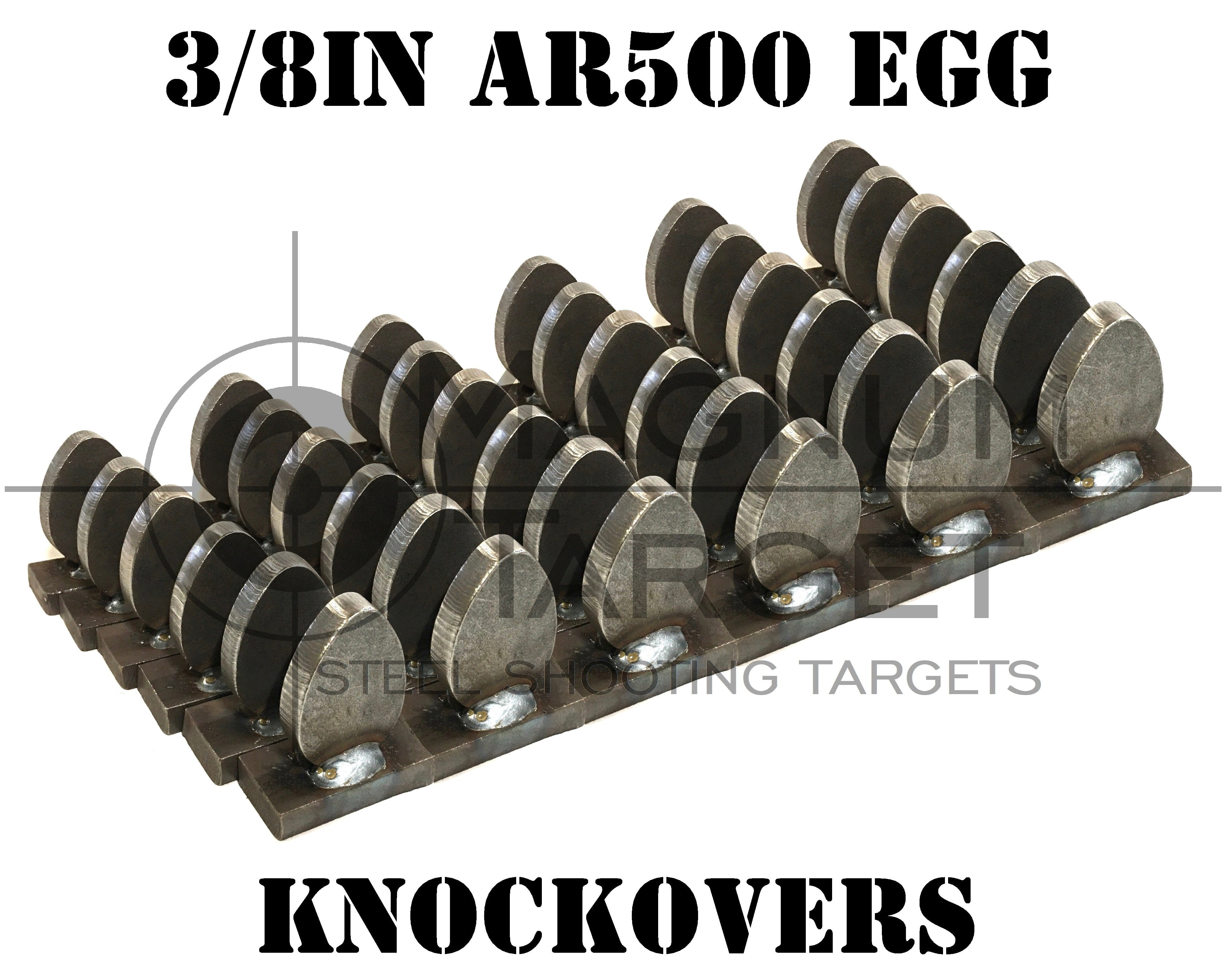 Magnum Target Steel Shooting Targets - 36 New Egg Knockover - Action Pistol & Rifle Silhouette ...
