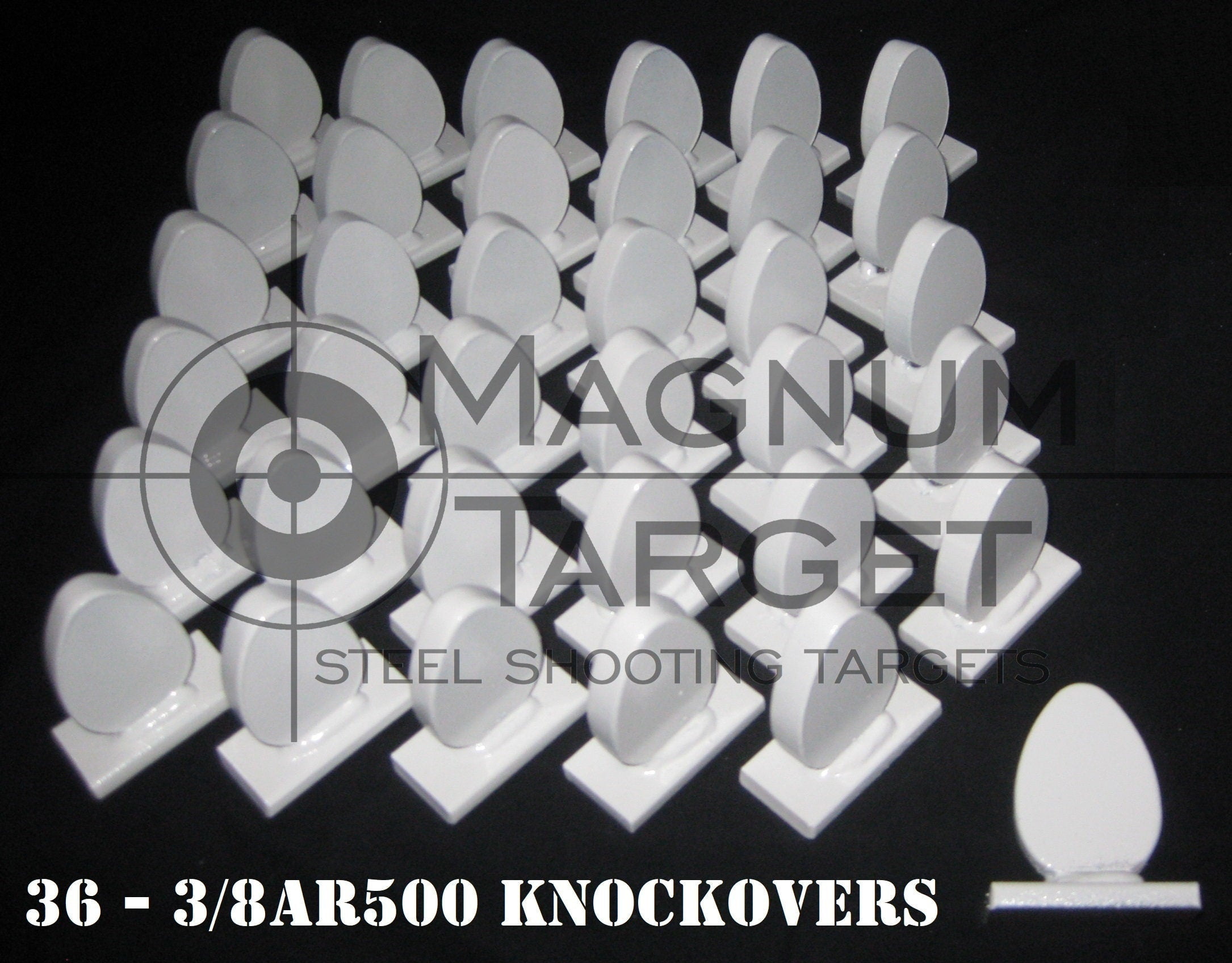 Magnum Target Steel Shooting Targets - 36 New Egg Knockovers-Action ...