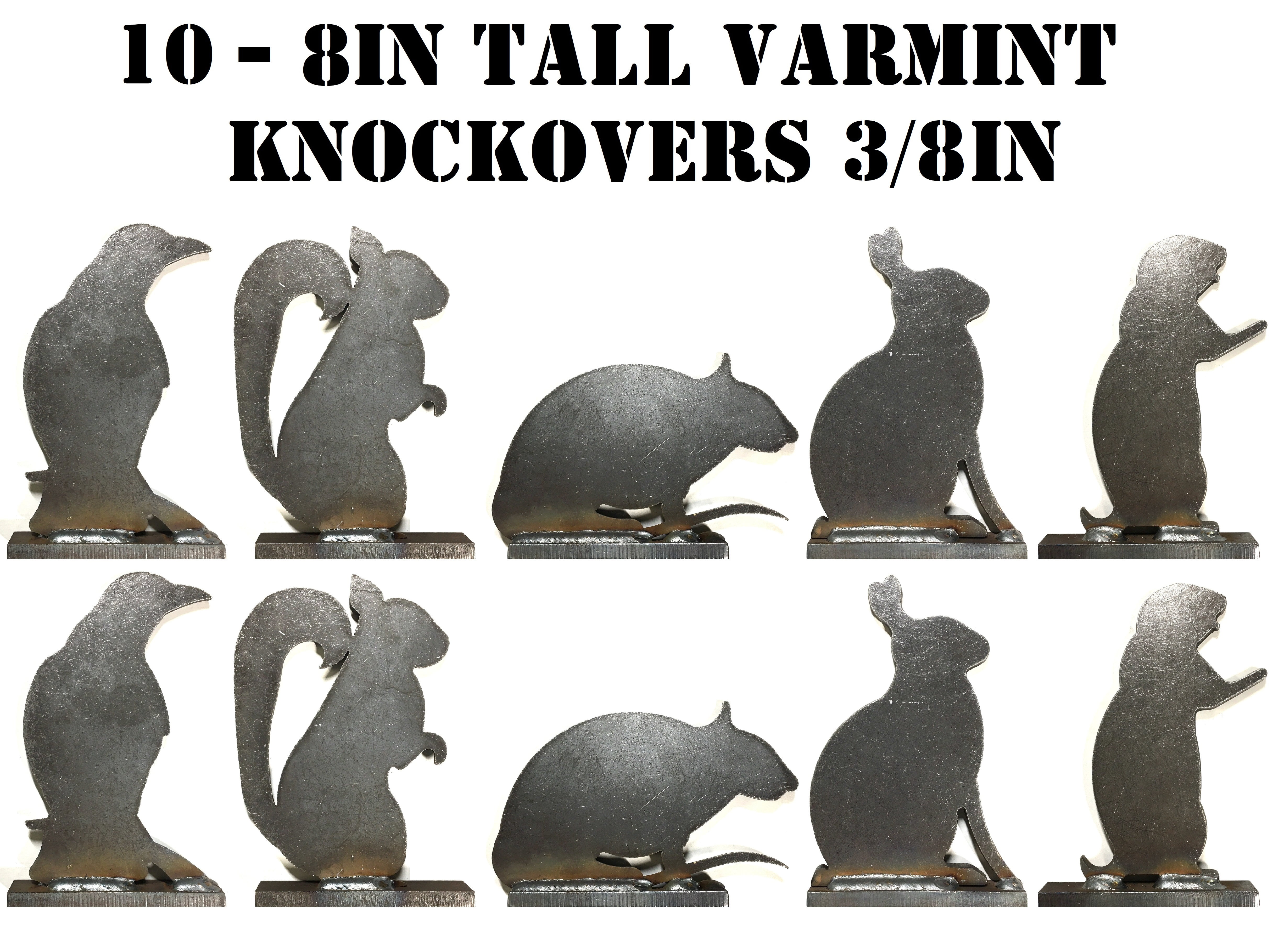 Magnum Target Varmit/Animal Silhouette Knockovers - 3/8in. Thk. Steel ...