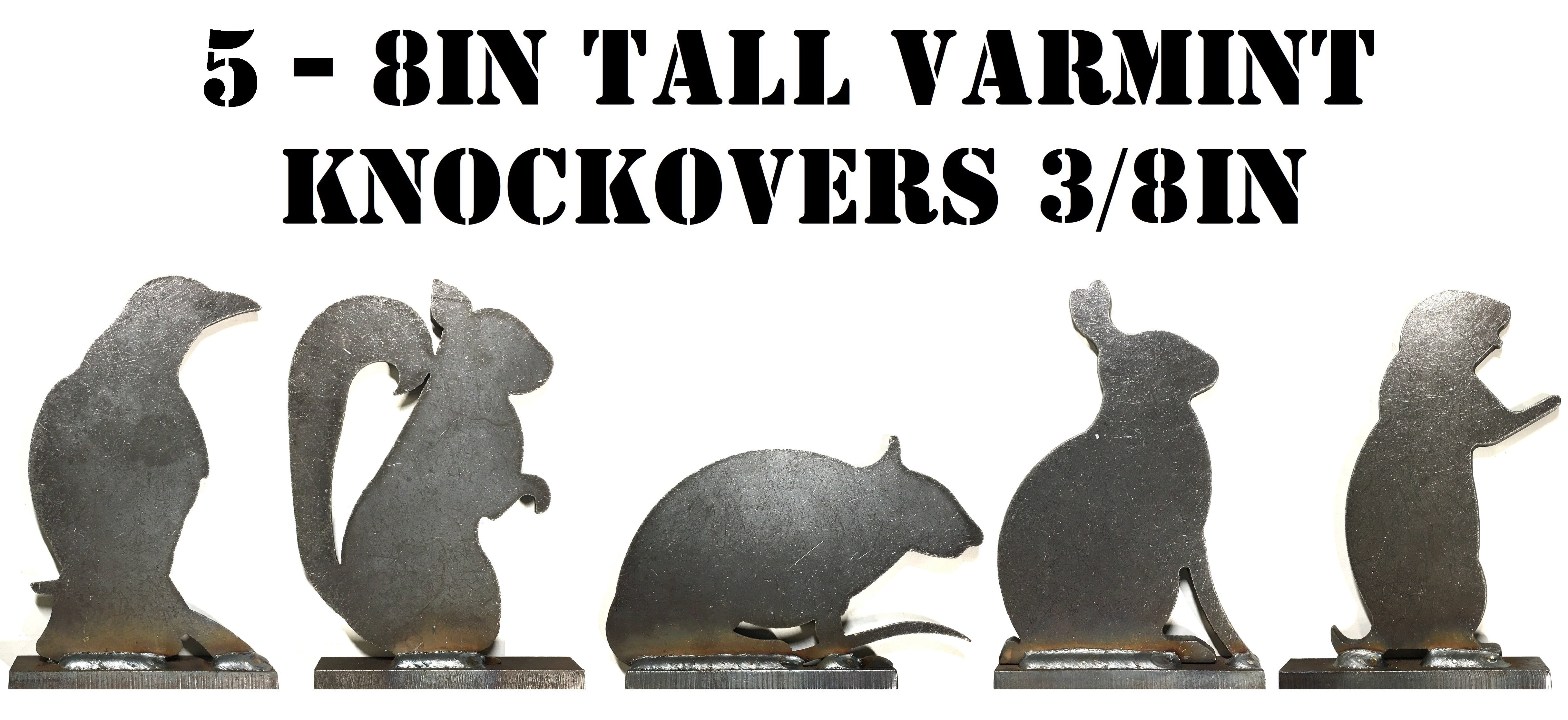 Magnum Target Varmit/Animal Silhouette Knockovers - 3/8in. Thk. Steel Pistol Shooting Targets ...