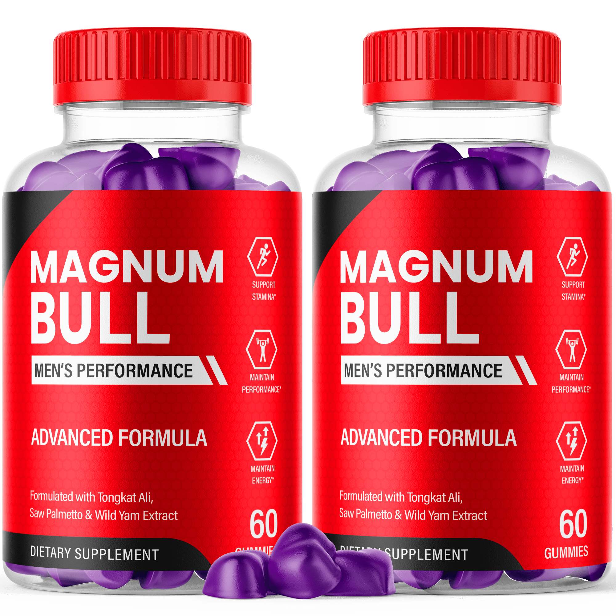 MagnumBull Gummies Advanced Formula All Natural Vitamin Supplement 120 ...