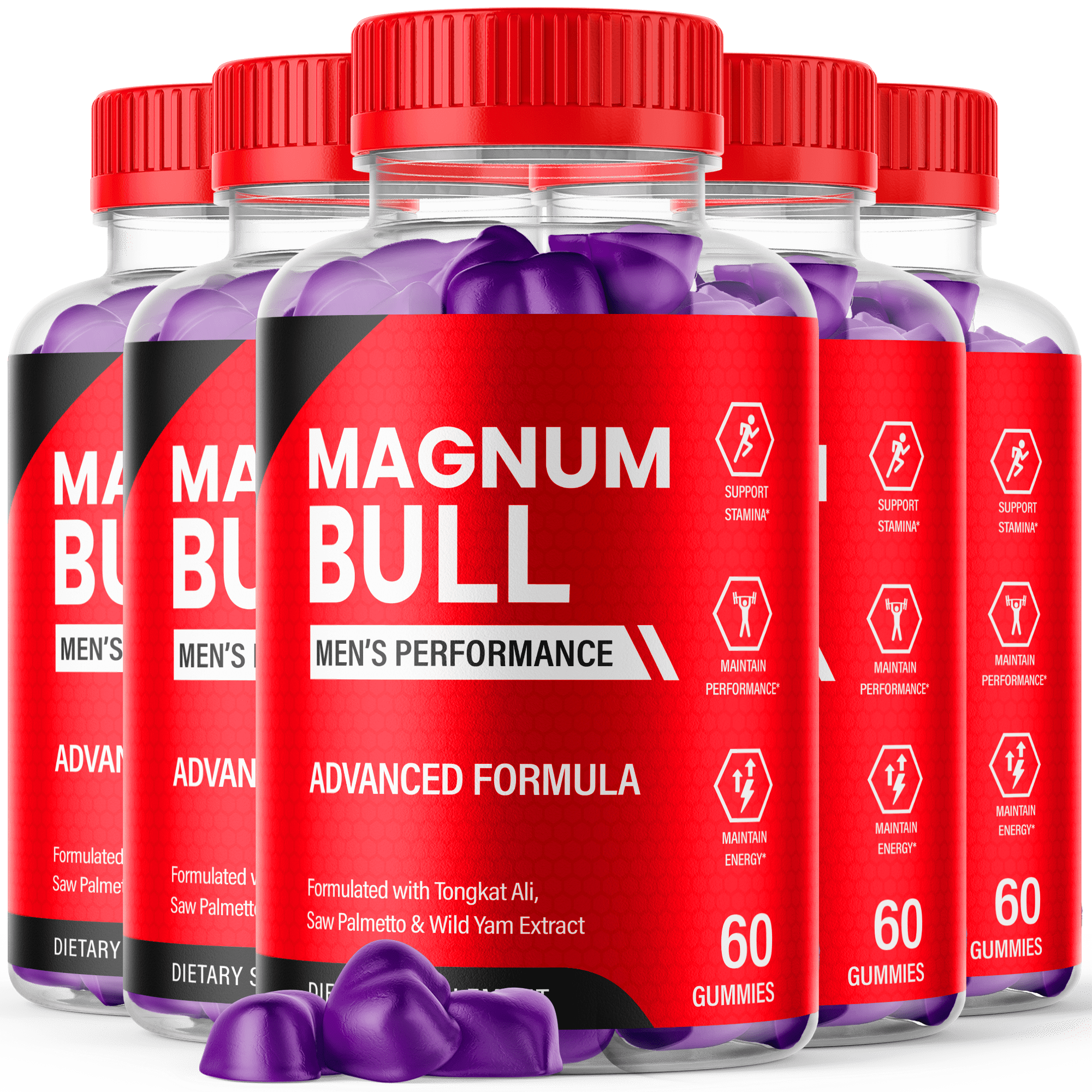 MagnumBull Gummies Advanced Formula All Natural Vitamin Supplement 300 ...