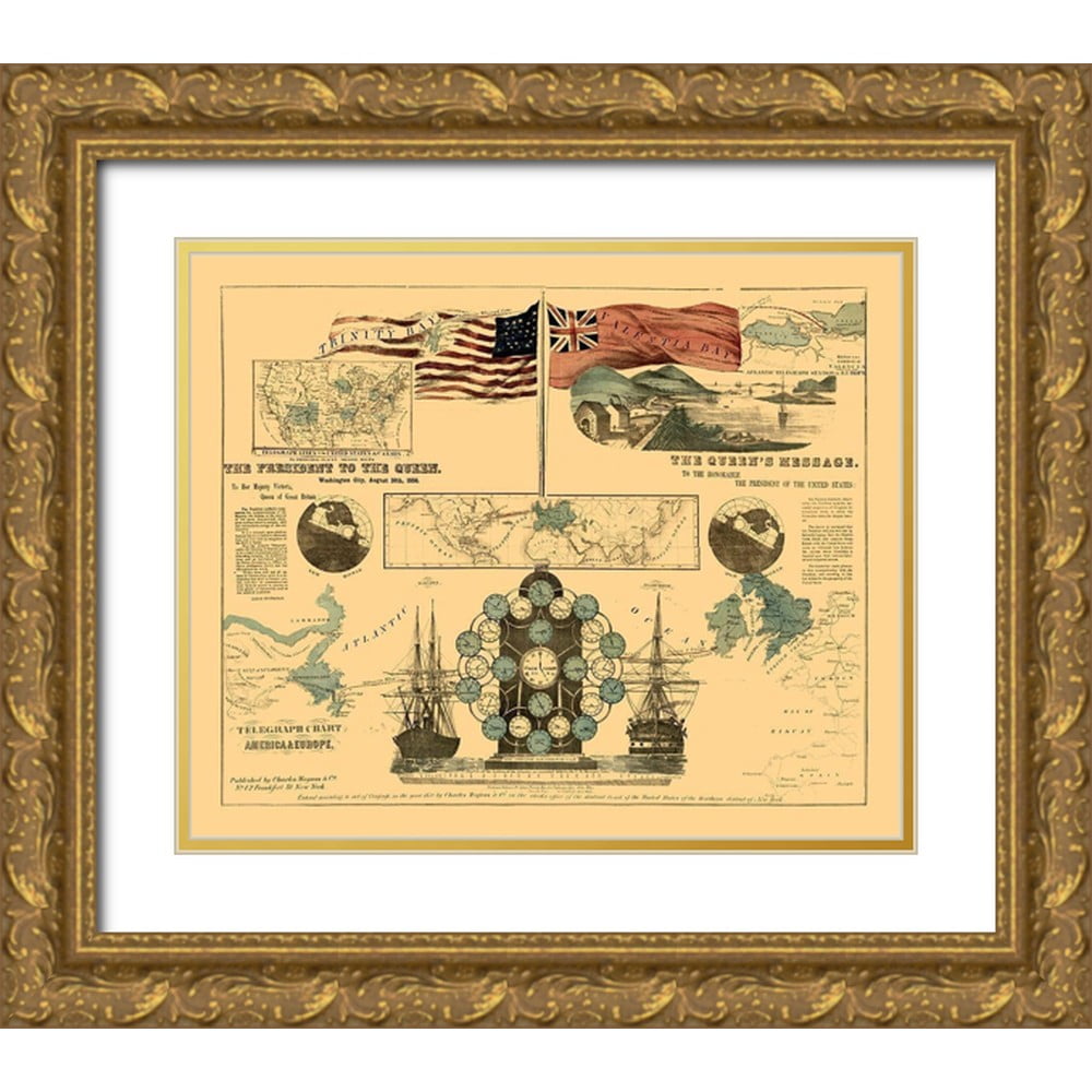 Magnus 31x26 Gold Ornate Wood Framed with Double Matting Museum Art ...