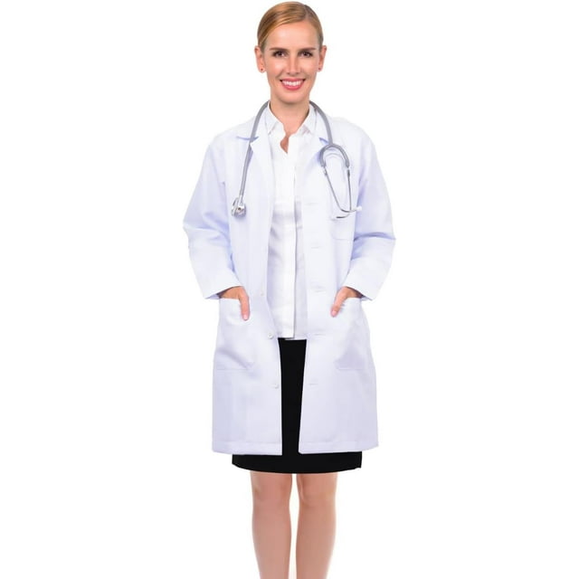 Magnus Care Professional Lab Coat Belted 36” Long Coat for Doctors ...