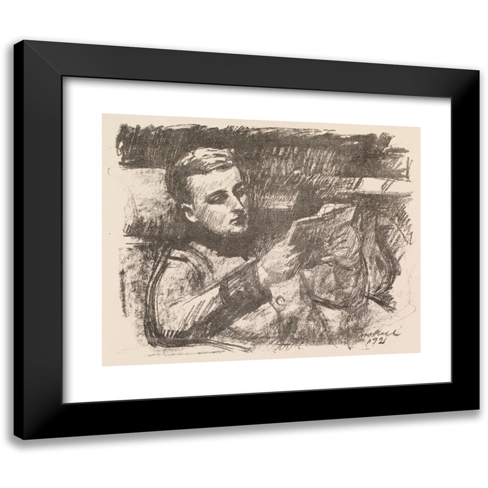 Magnus Enckell 14x12 Black Modern Framed Museum Art Print Titled - Boy ...