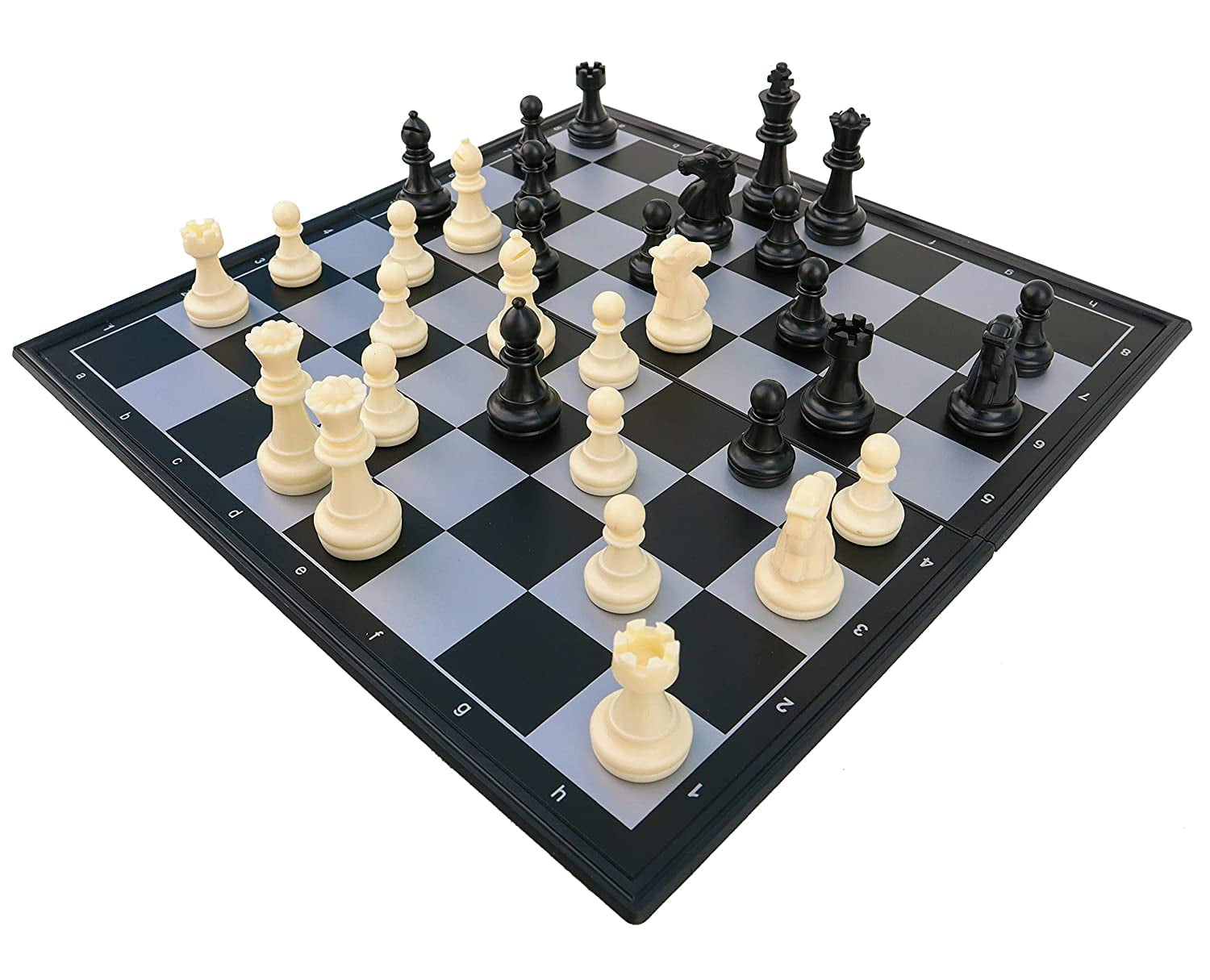 Magnus Magnetic Chess Set With Folding Chess Board And Pieces ...