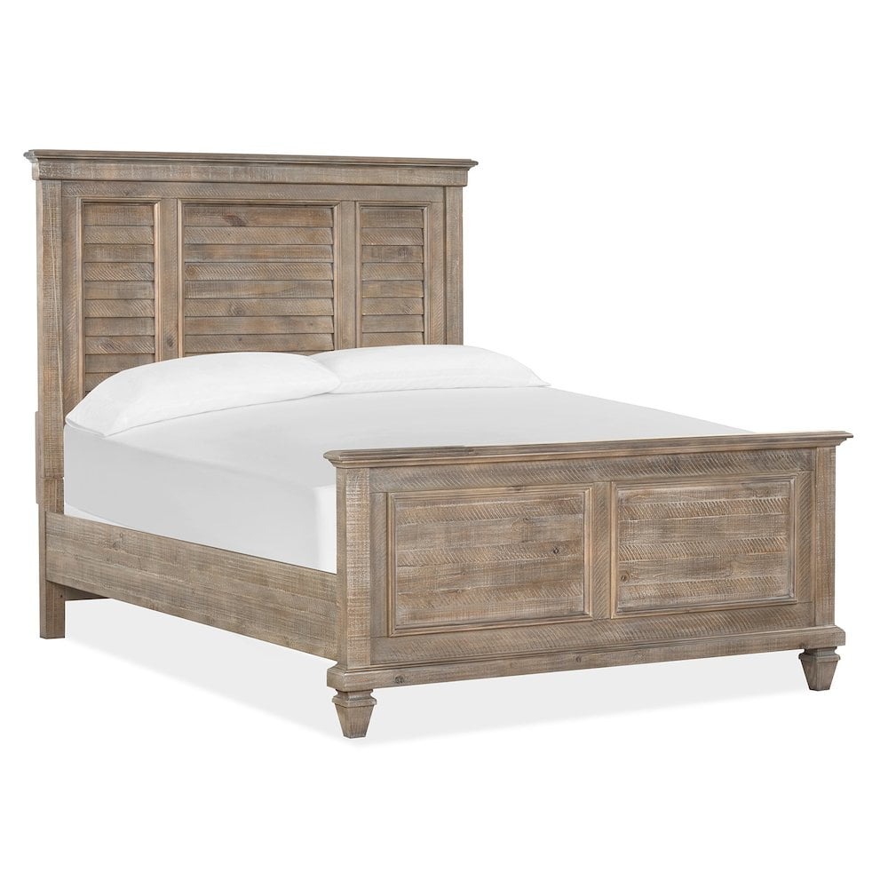 Magnussen Home Lancaster Dovetail Grey Queen Shutter Panel Bed ...