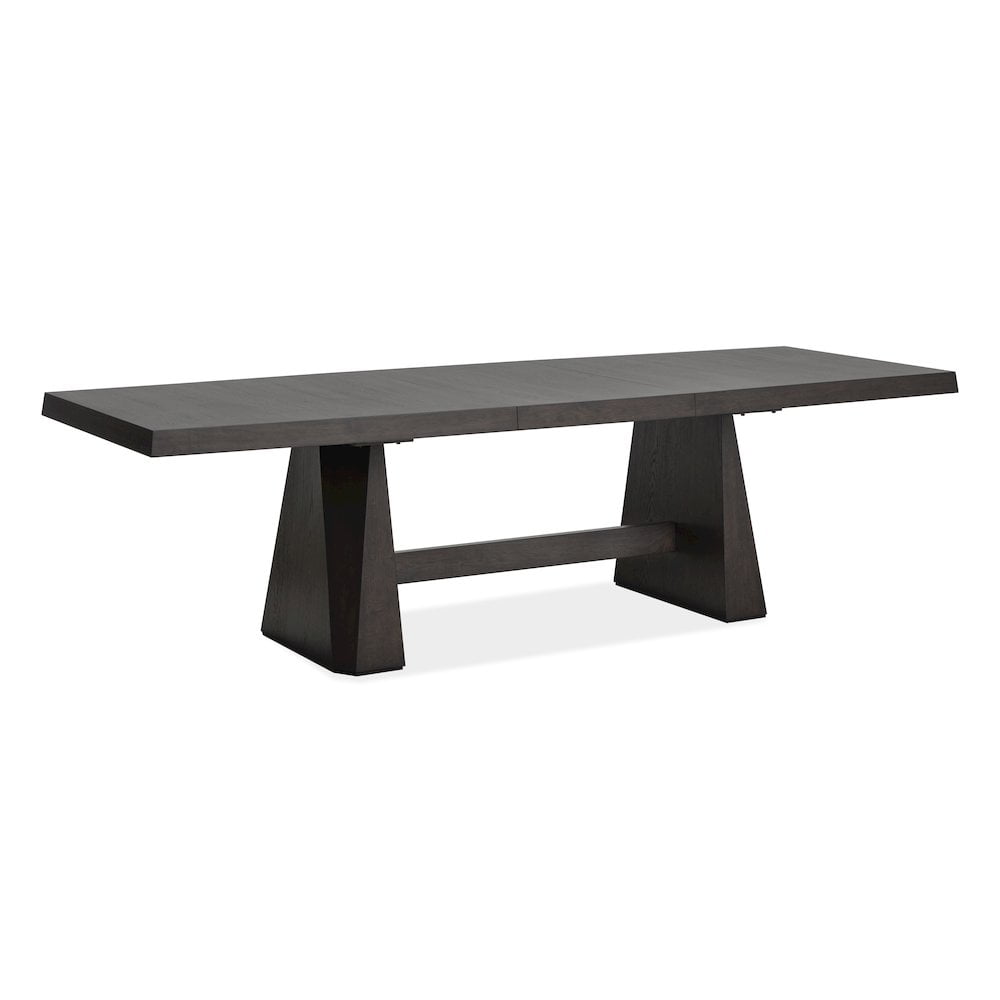 Magnussen Home Tauren Coffee Bean Extendable Double Pedestal Dining ...