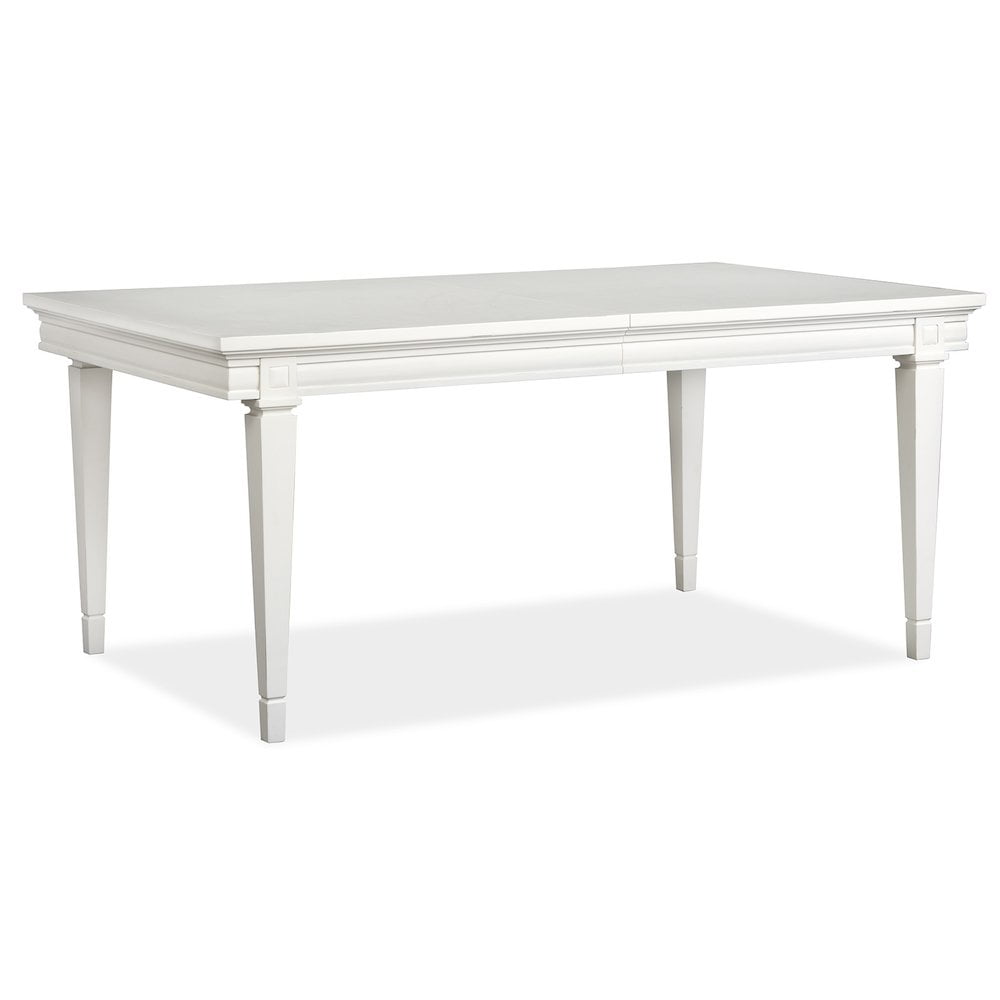 Magnussen Home Willowbrook Egg Shell White Extendable Rectangular Dining Table - Walmart.com