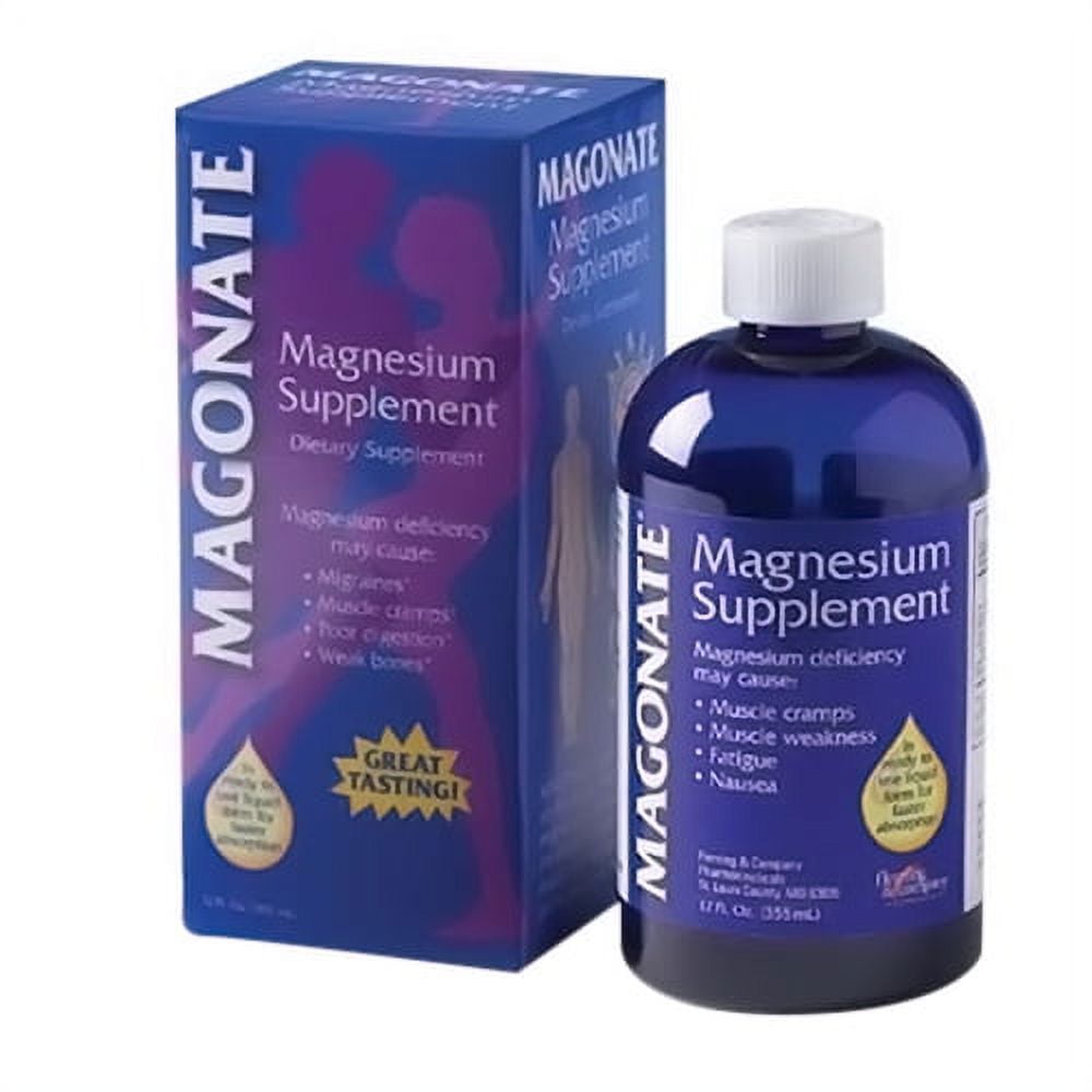 Magonate Magnesium Supplement Liquid - 12 Oz, 2 Pack - Walmart.com