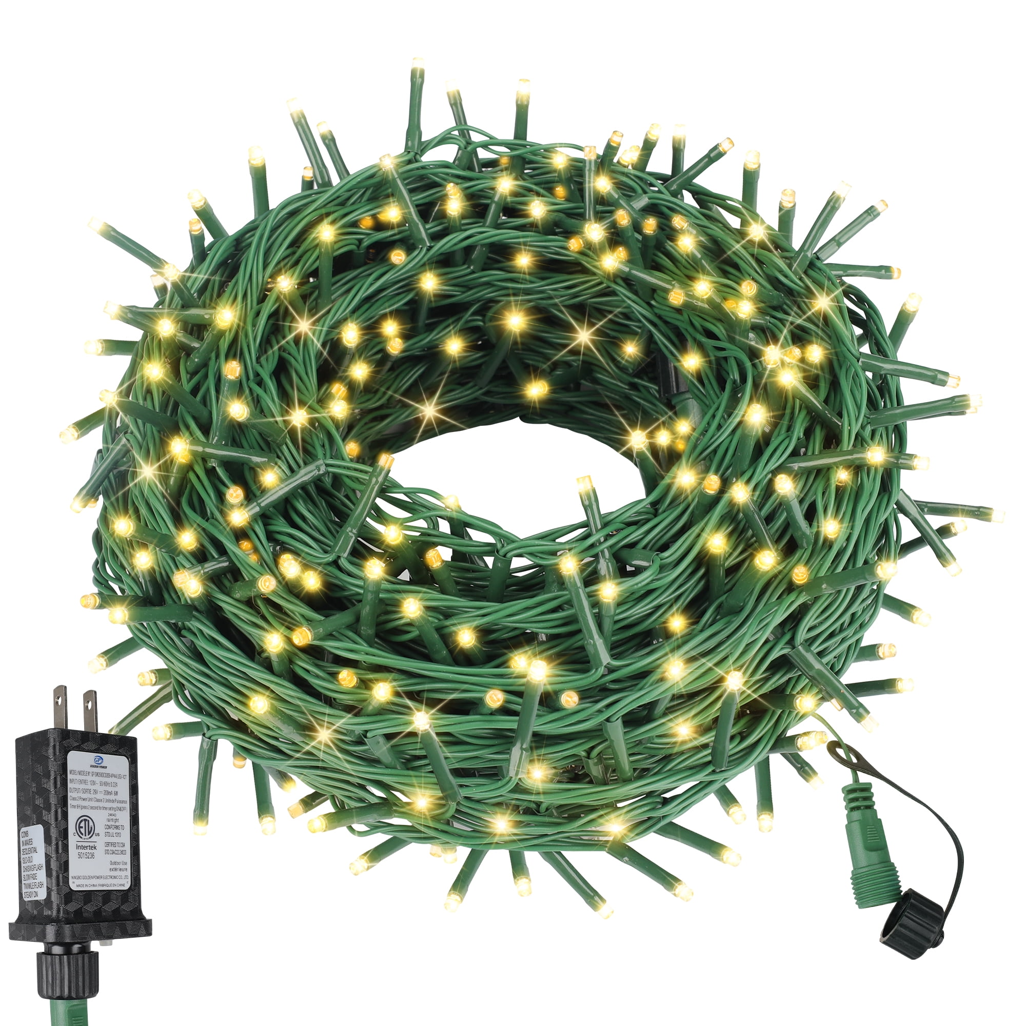 Magotan 50ft 300 LED Christmas Lights Outdoor Waterproof Twinkle ...