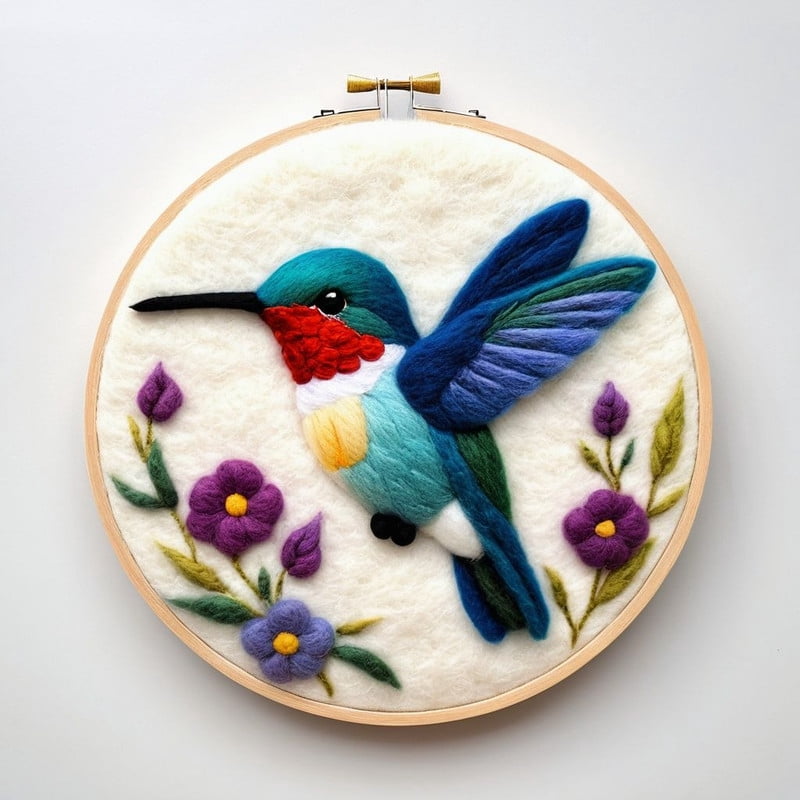 Magpie Needle Felting Set, Beginner Felt Painting Set, With Wool Felt ...