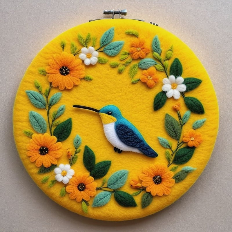 Magpie Needle Felting Set, Beginner Felt Painting Set, With Wool Felt ...