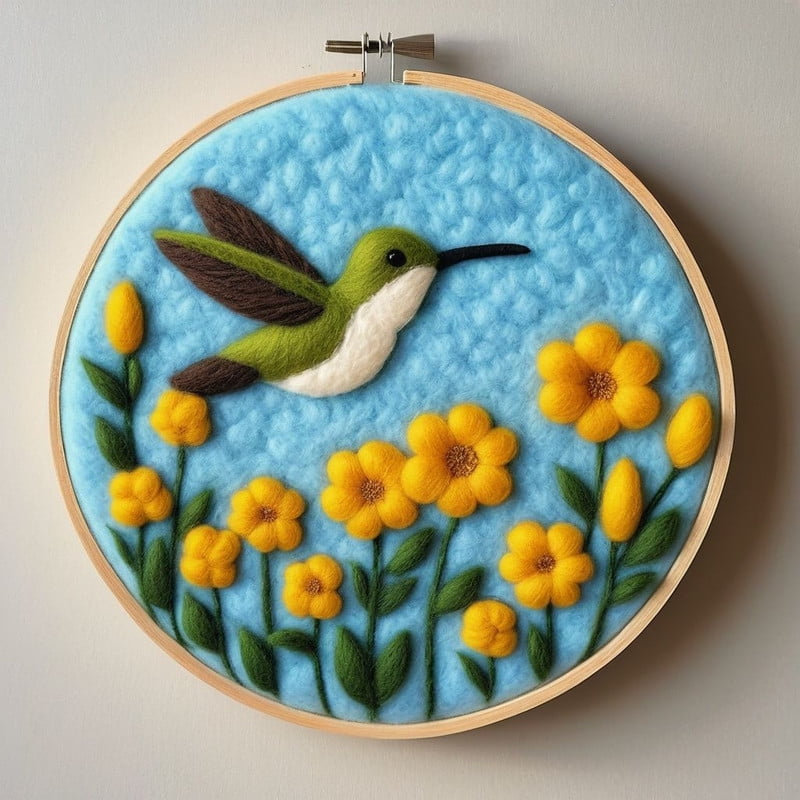 Magpie Needle Felting Set, Beginner Felt Painting Set, With Wool Felt ...