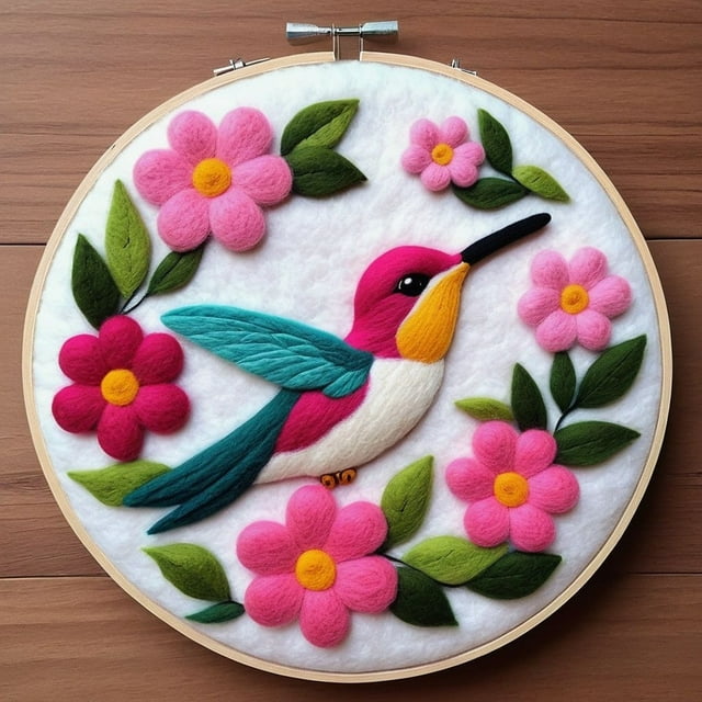Magpie Needle Felting Set, Beginner Felt Painting Set, With Wool Felt ...