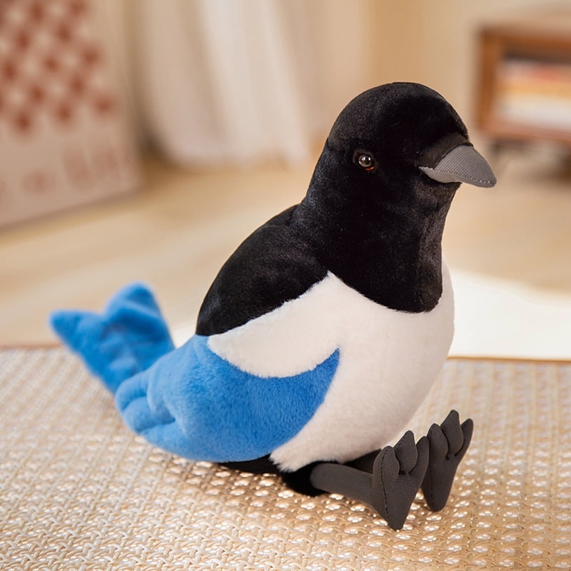 Magpie Plush Toy - Simulation Magpie Stuffed Animal, Cute Magpie Plush ...