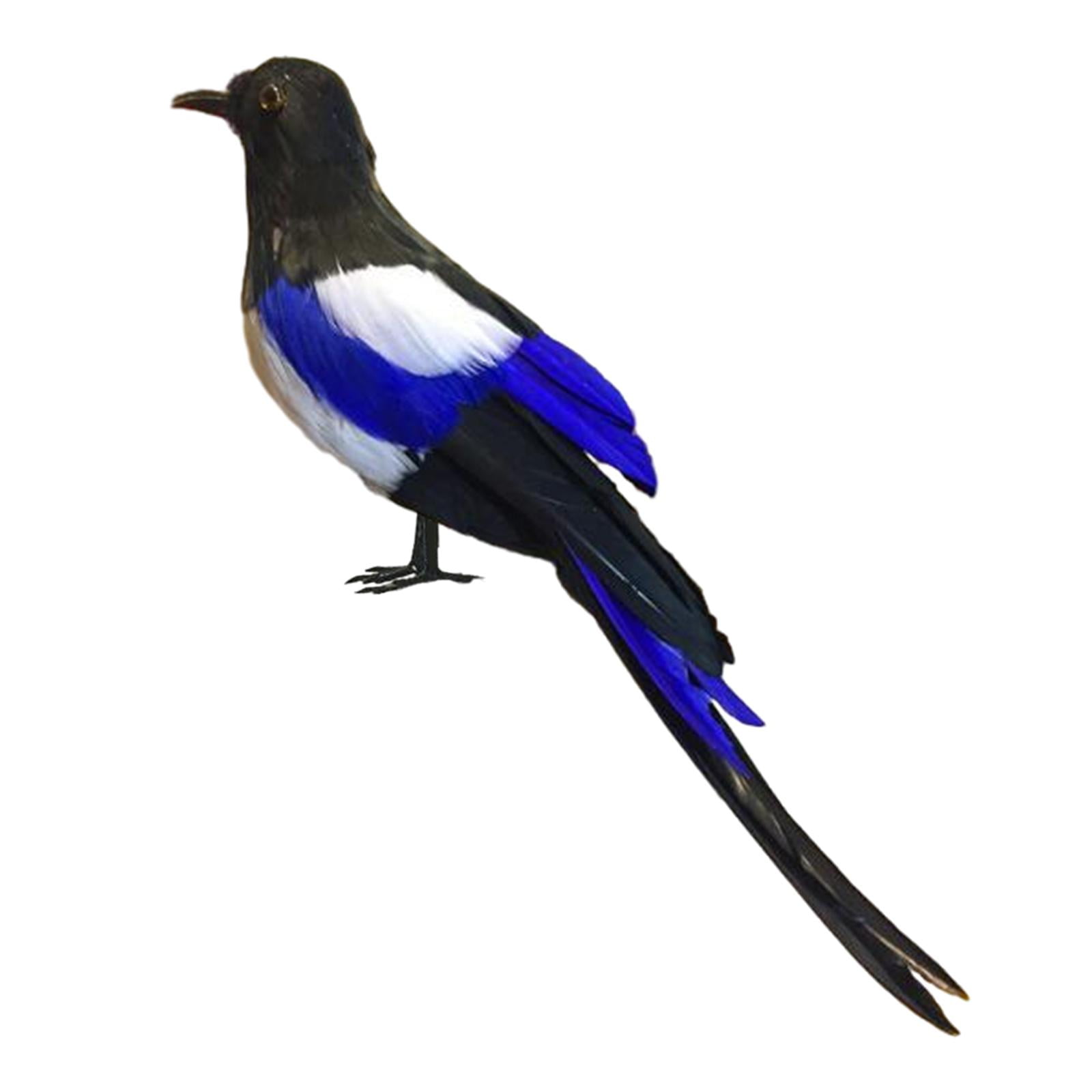 Magpie Simulation Bird, Feathered Bird Model Crafts, Bird Figurine ...