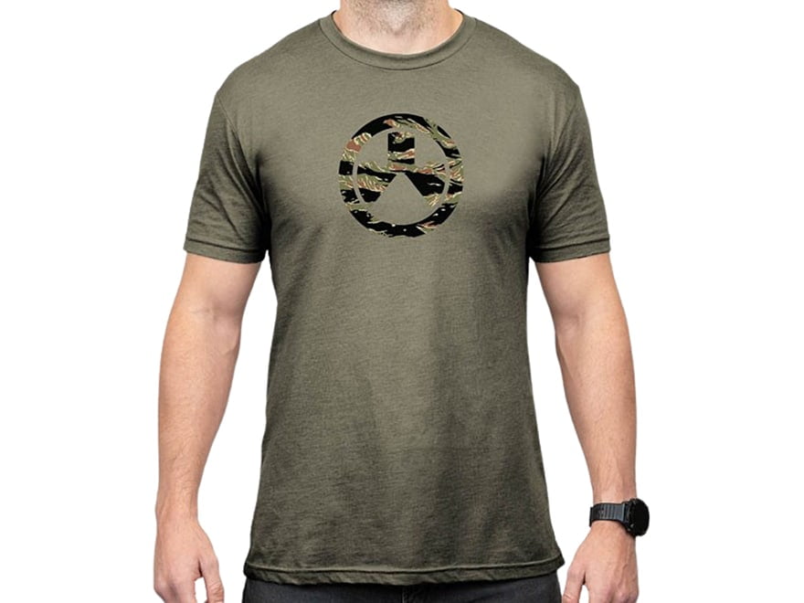 Magpul Men's Tiger Stripe Icon Short Sleeve Crew Neck T Shirt Olive ...