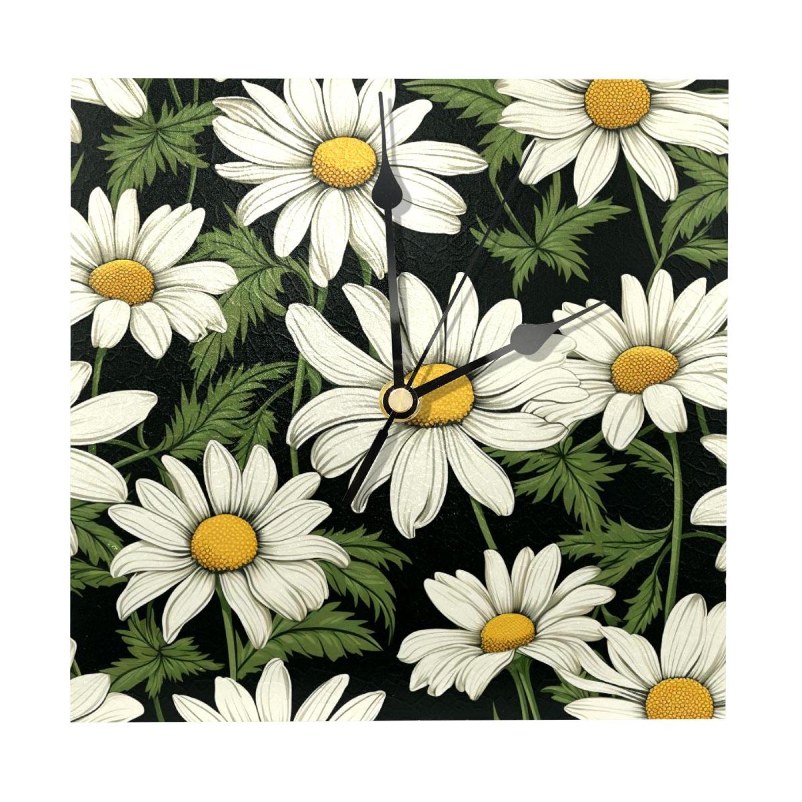 Magritte Modern Wooden Square Wall Clock - 7.87 in - Decorative Home ...