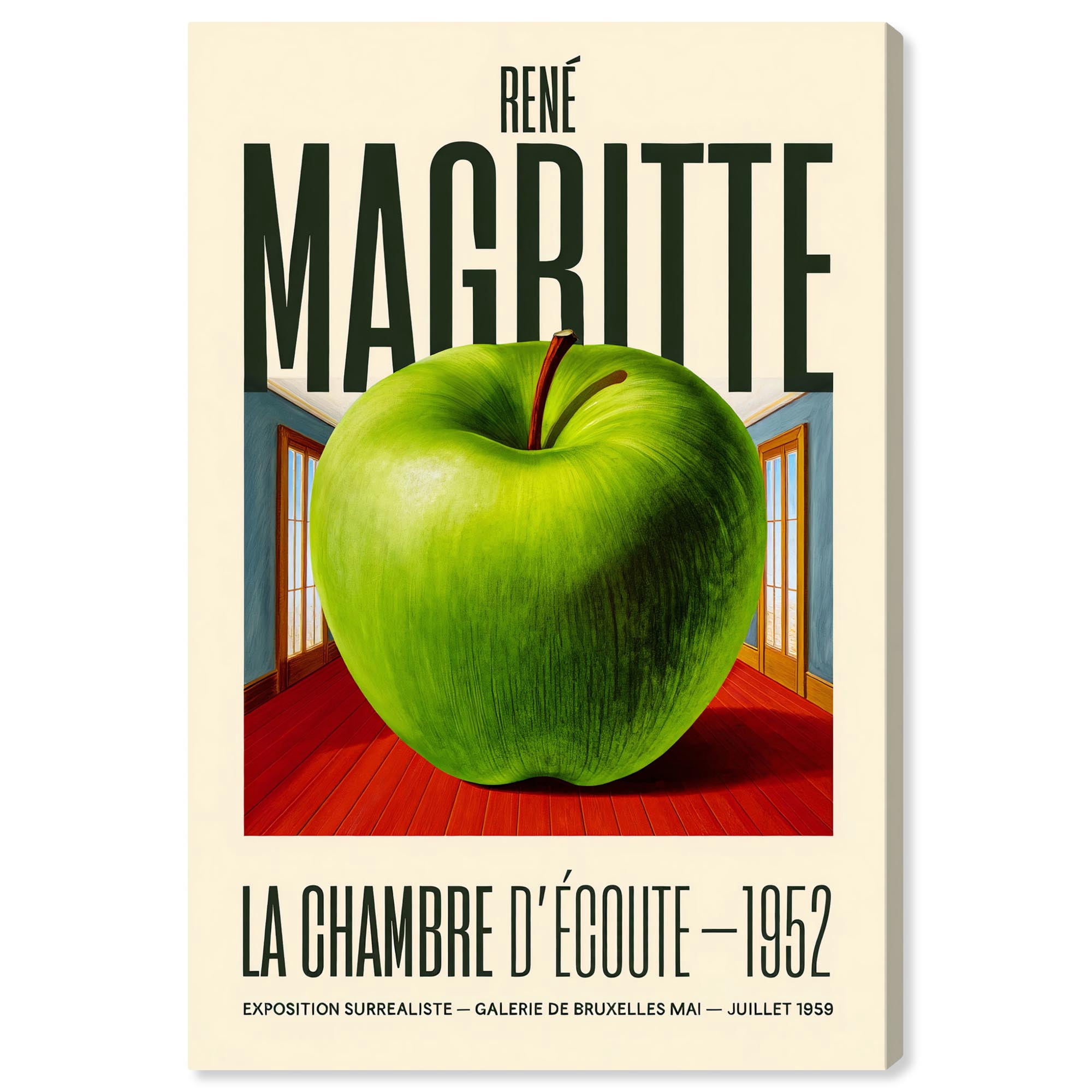 Magritte's Apple Room Canvas Art Collector Poster by Art Remedy ...