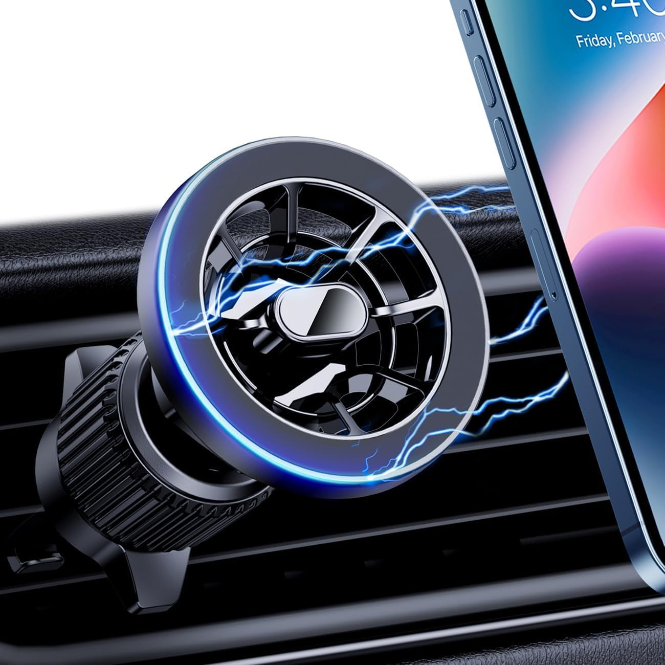 for Magsafe Car Mount, [Strongest Magnets][Unlimited Angles] Magnetic ...