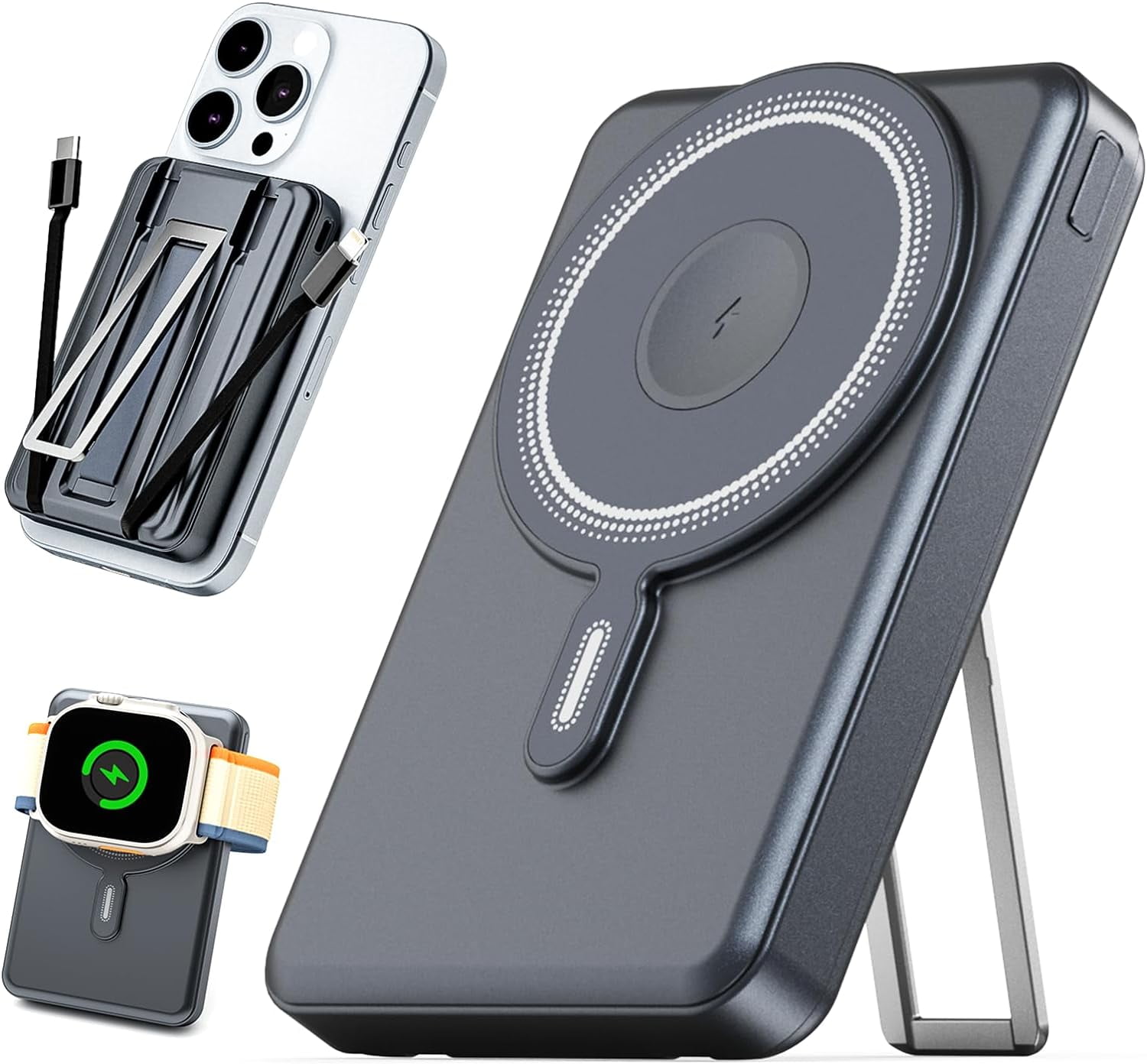 Magsafe Portable Charger 10000mAh, Wireless Magnetic Power Bank for ...