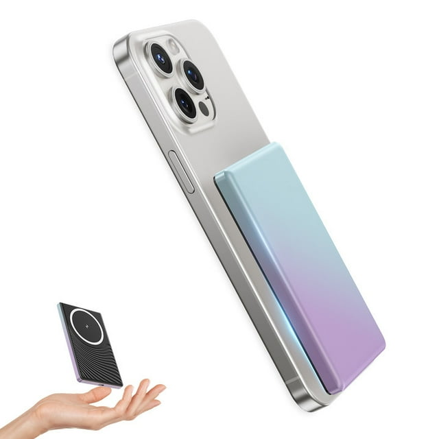 for Magsafe Portable Charger, Ultra Slim 5000mAh Magnetic Wireless Portable Charger, Compatible ...