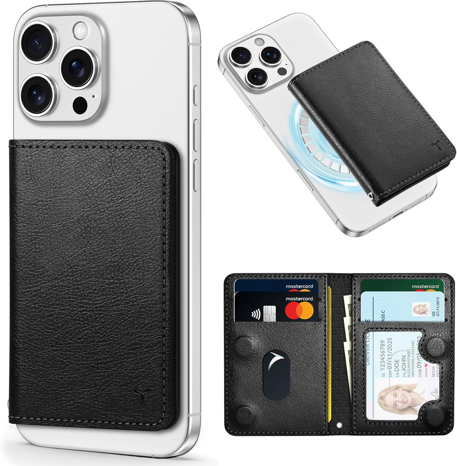 for Magsafe Wallet, 6 Card Holders with [ID Window] [RFID Blocking] for ...