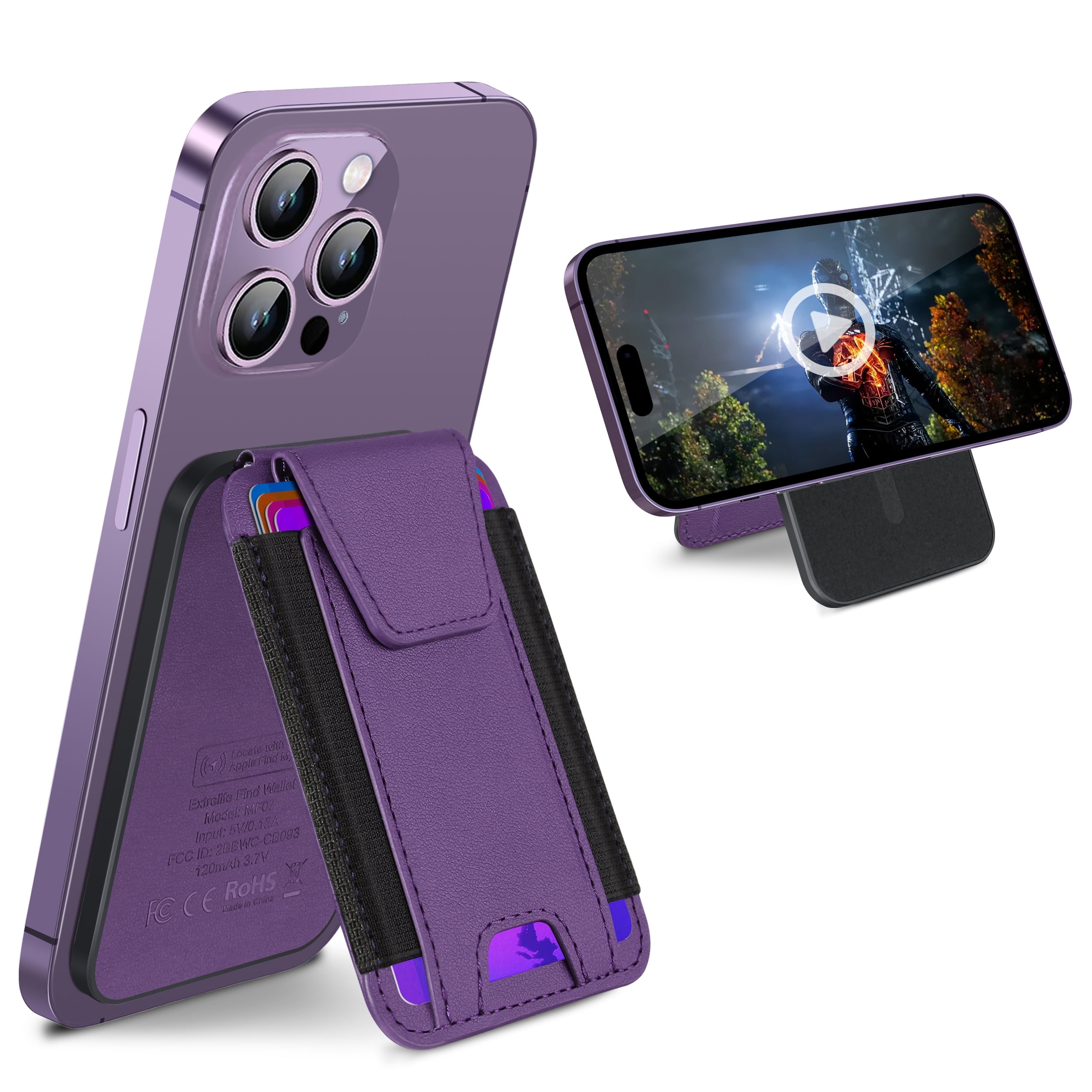 for Magsafe Wallet, Works with Apple Find My, Magnetic Phone Wallet ...