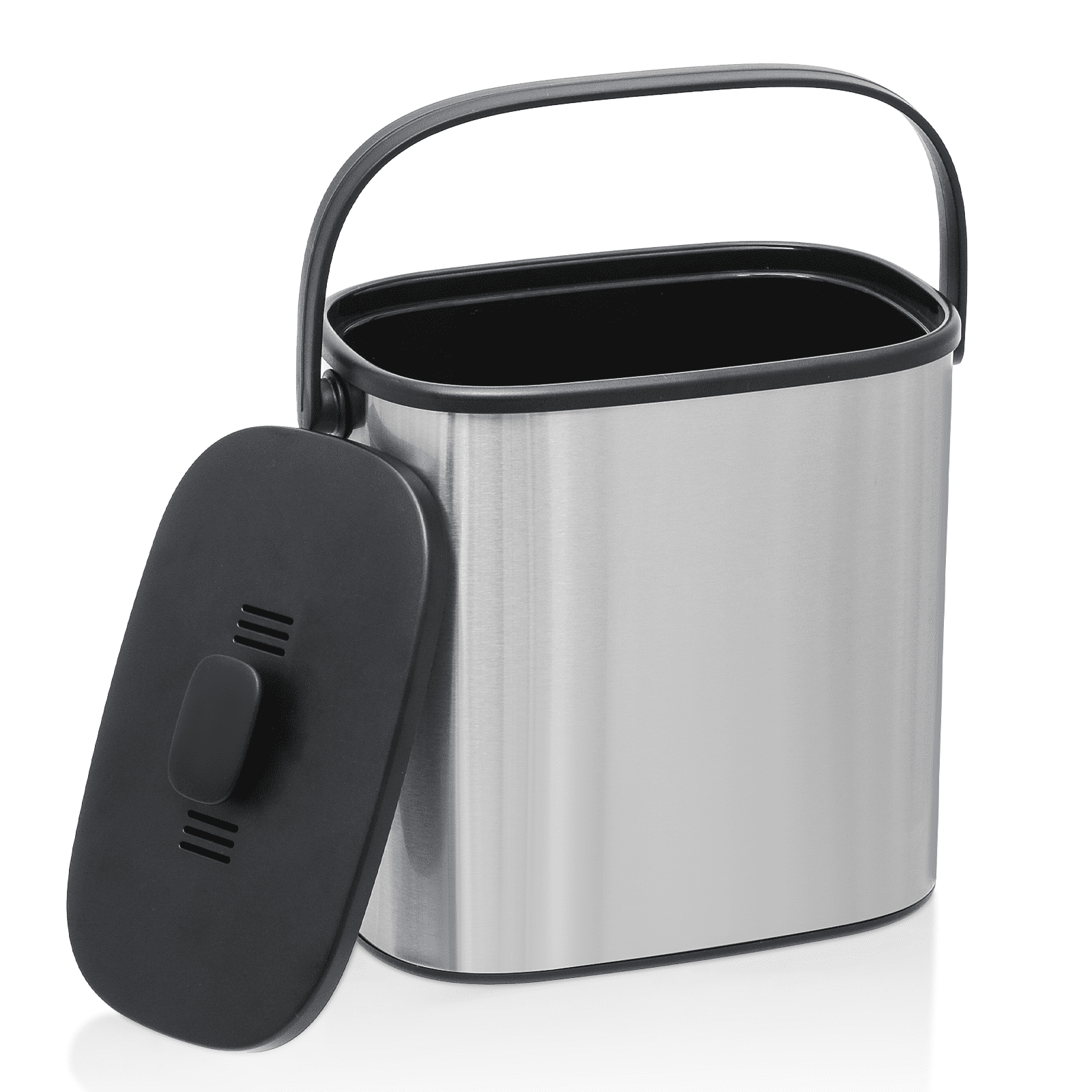 Magshion 1.3 Gallon Stainless Steel Kitchen Compost Bin, Hanging Trash ...