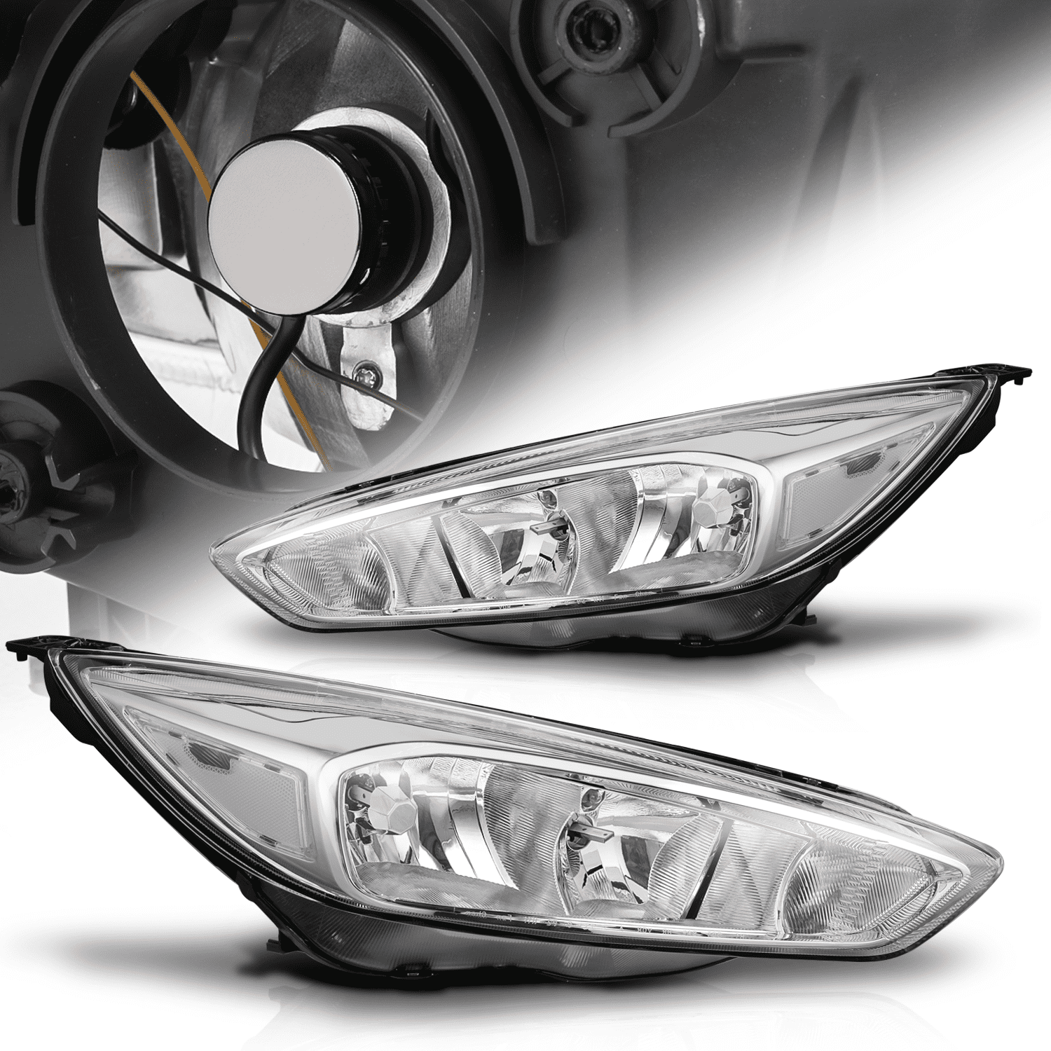 Magshion 1 Pair Headlight Assembly with Pre-Assembled LED Bulbs for ...