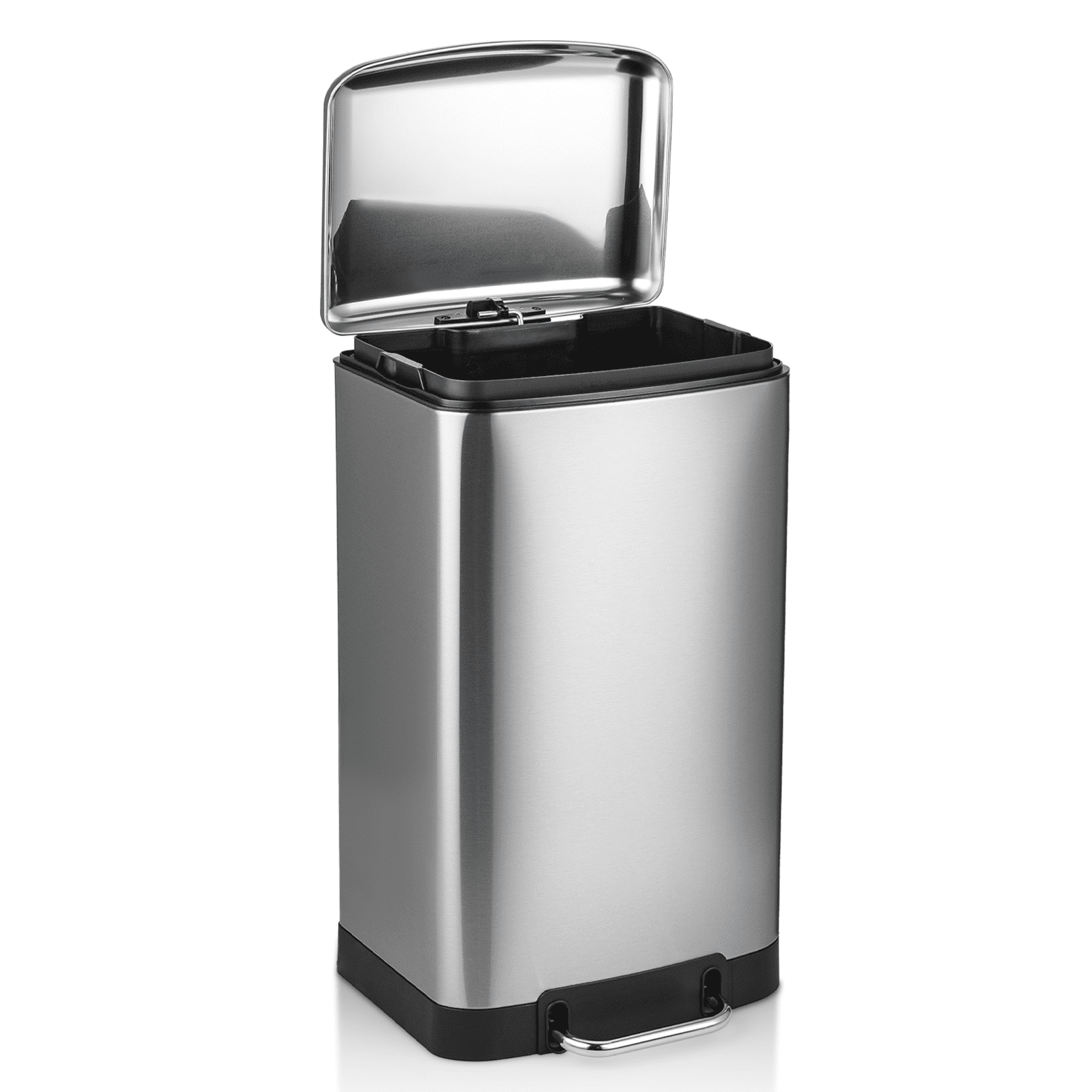 Magshion 10.5 Gallon Trash Can, Stainless Steel Kitchen Step On Trash ...