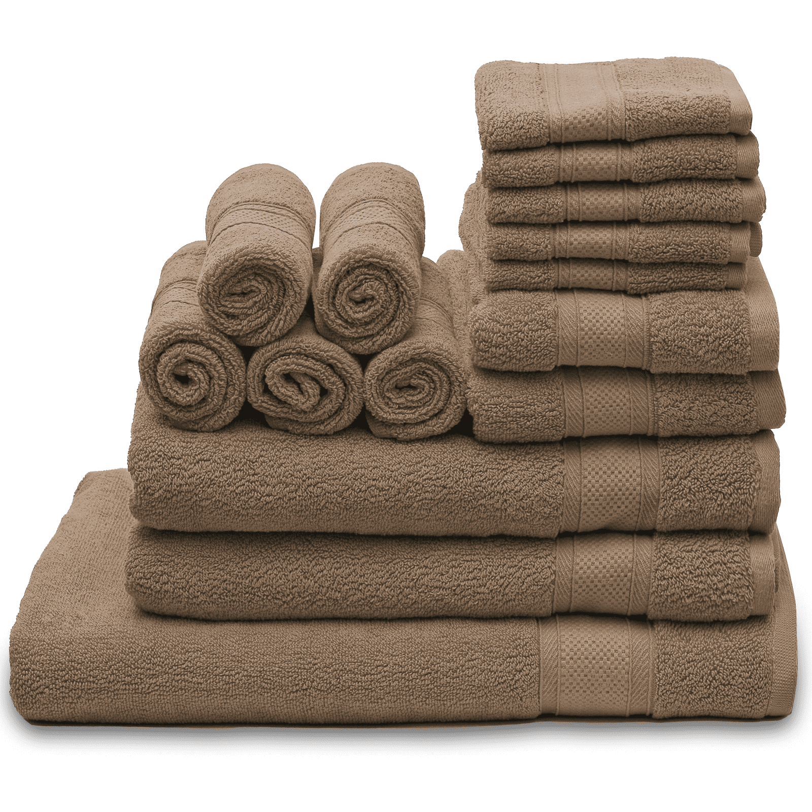 Magshion 100% Cotton 15-Piece Towel Set, Oversized Bath Sheet, 2 Bath ...