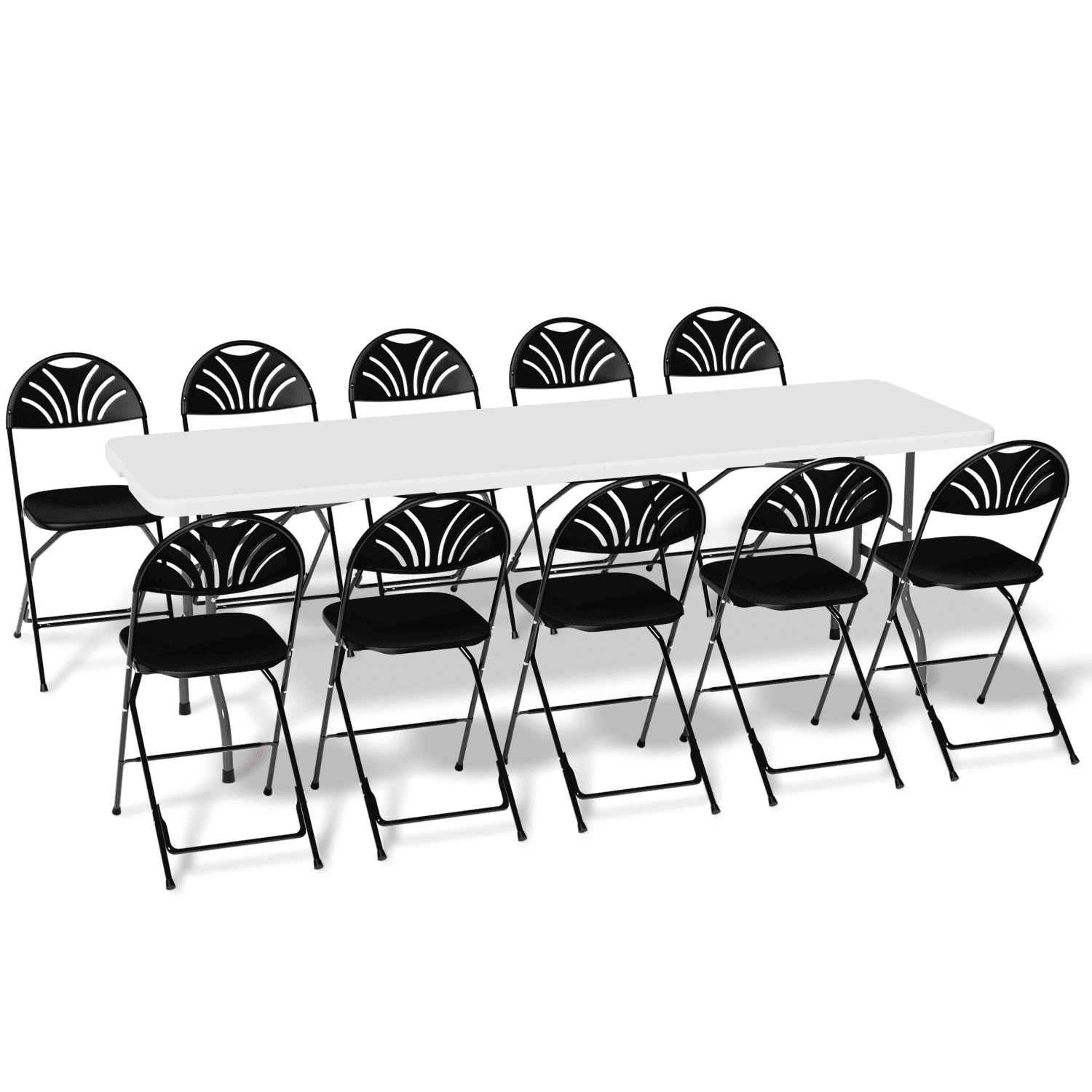 Magshion 11-Piece Portable Indoor/Outdoor Party Dining Set, Heavy Duty ...