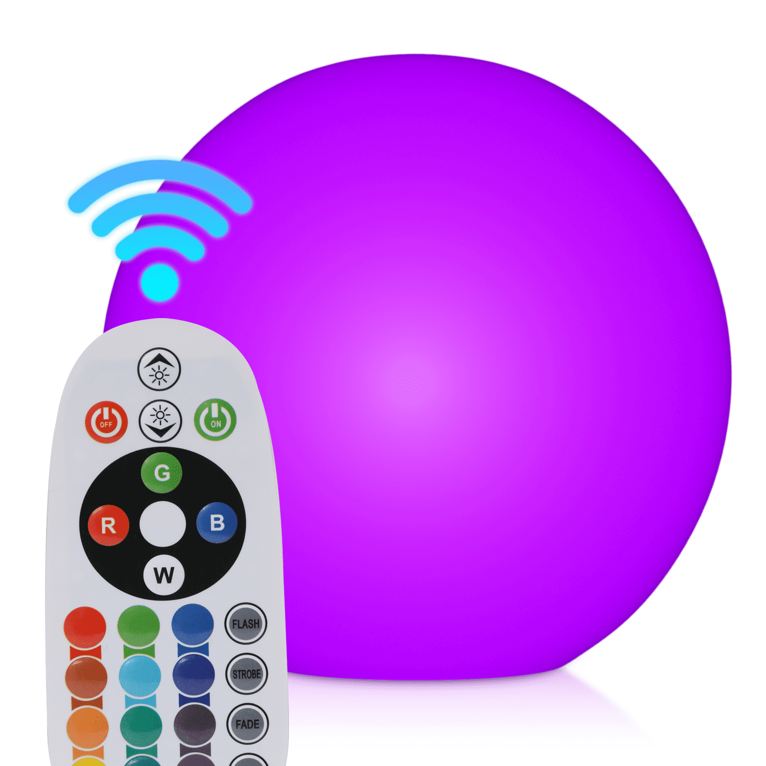 Magshion 16" LED Color Changing Ball, Outdoor LED Light-Up Night Light ...