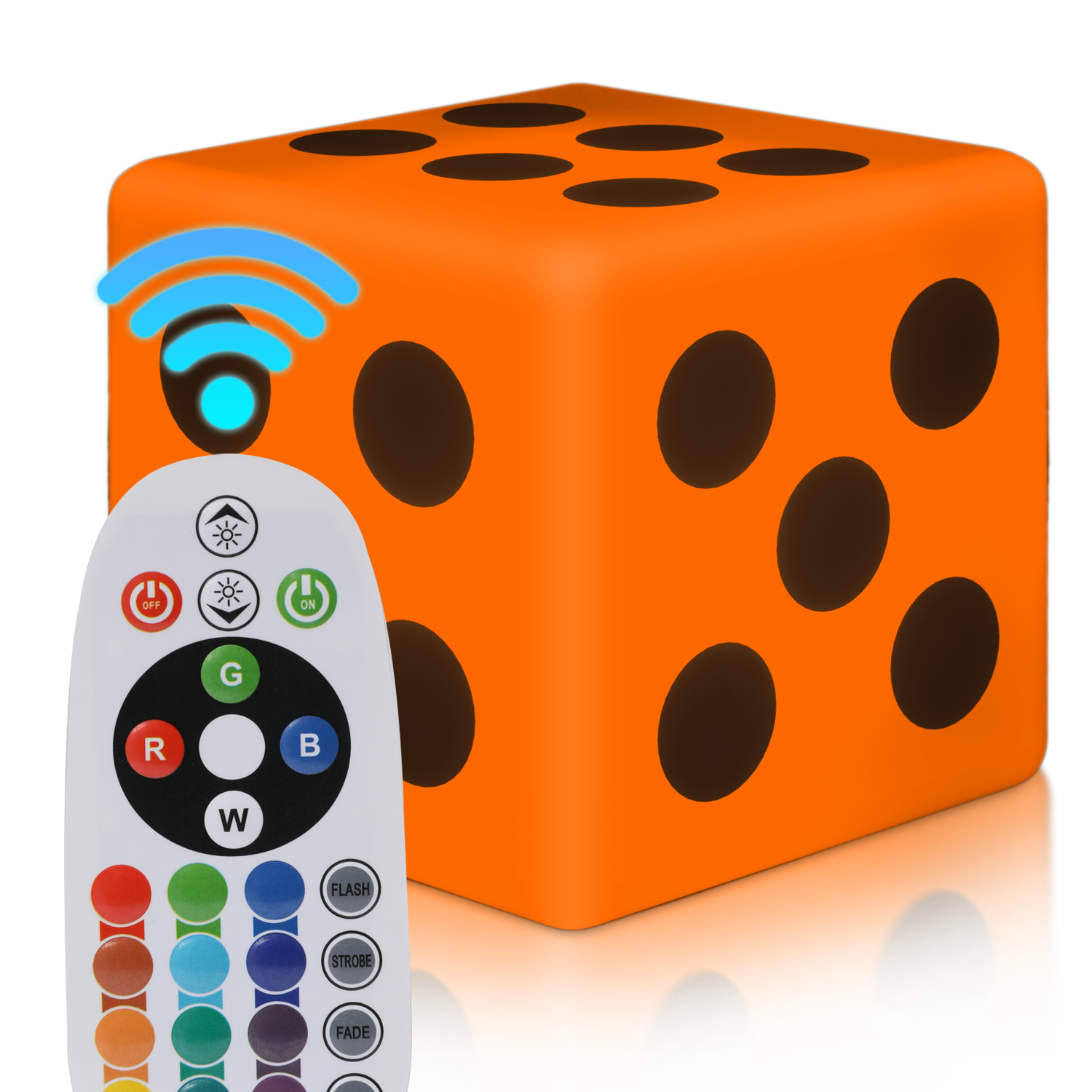 Remote Controlled Light Up 16" Cube Stool Table With Rechargeable Color ...