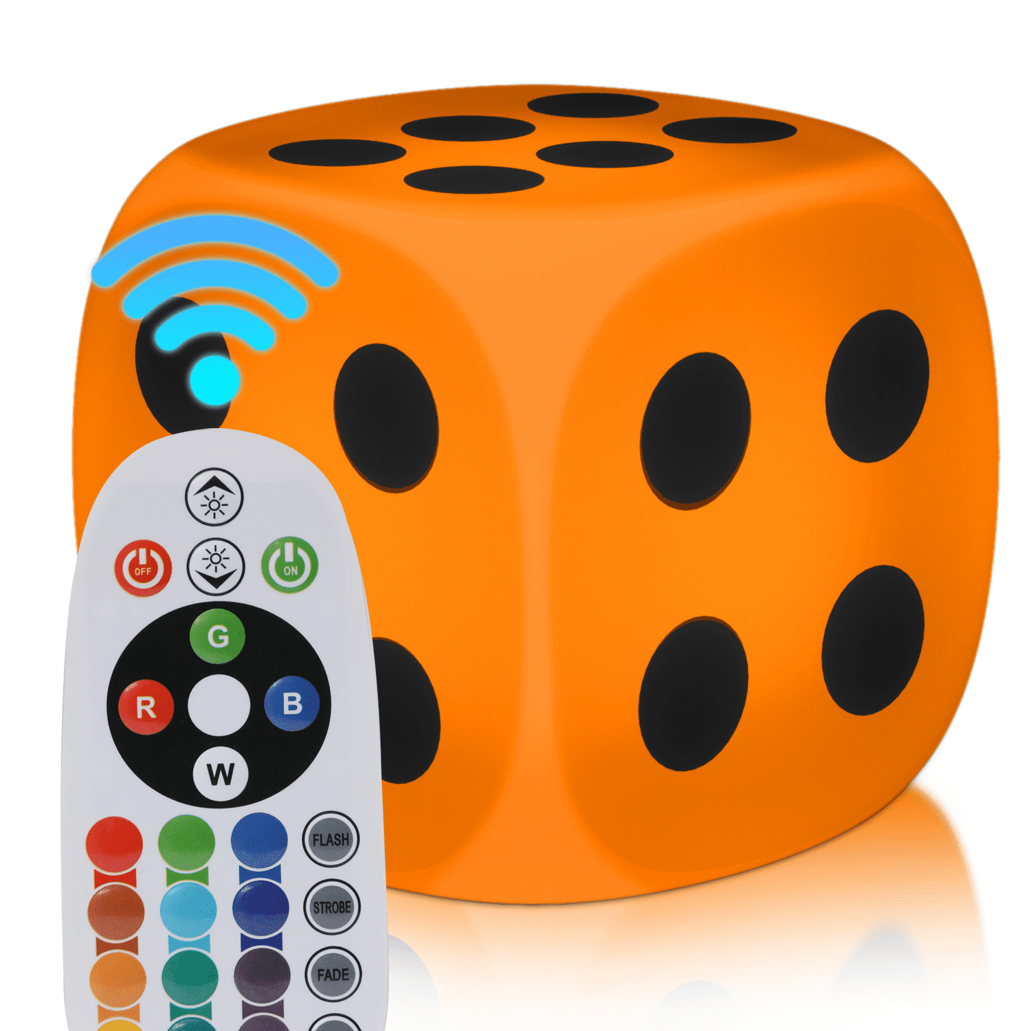 Magshion 16" LED Dice Cube Glow Chair, 16 RGB Color Light Up Stool Rechargeable Mood Lamp Decor ...